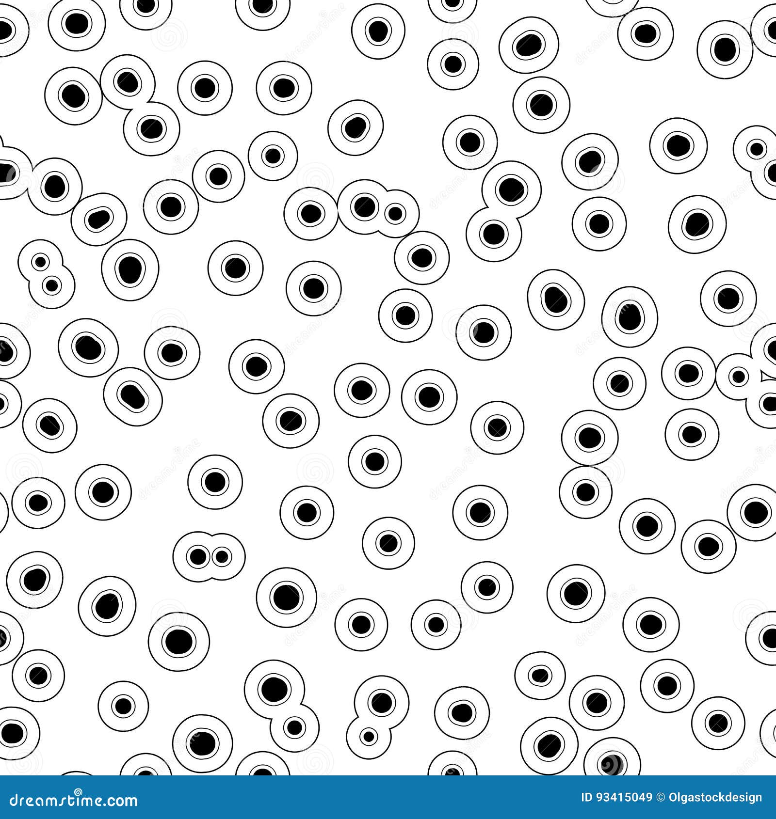 Vector Monochrome Seamless Pattern, Black Caviar Stock Vector ...