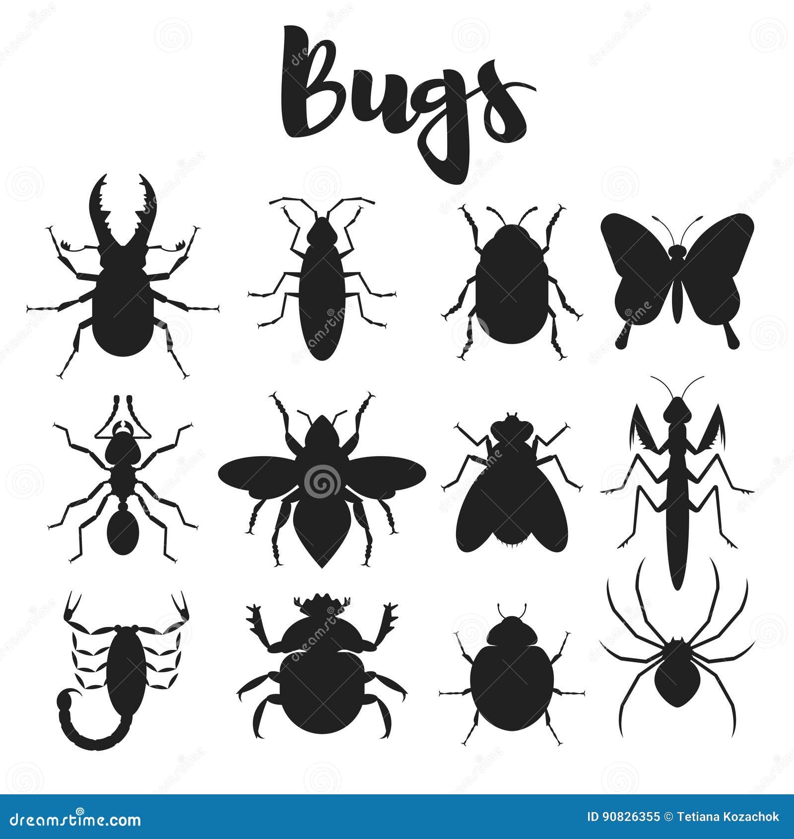 Set Of Various Bugs And Insects Vector Illustration | CartoonDealer.com ...