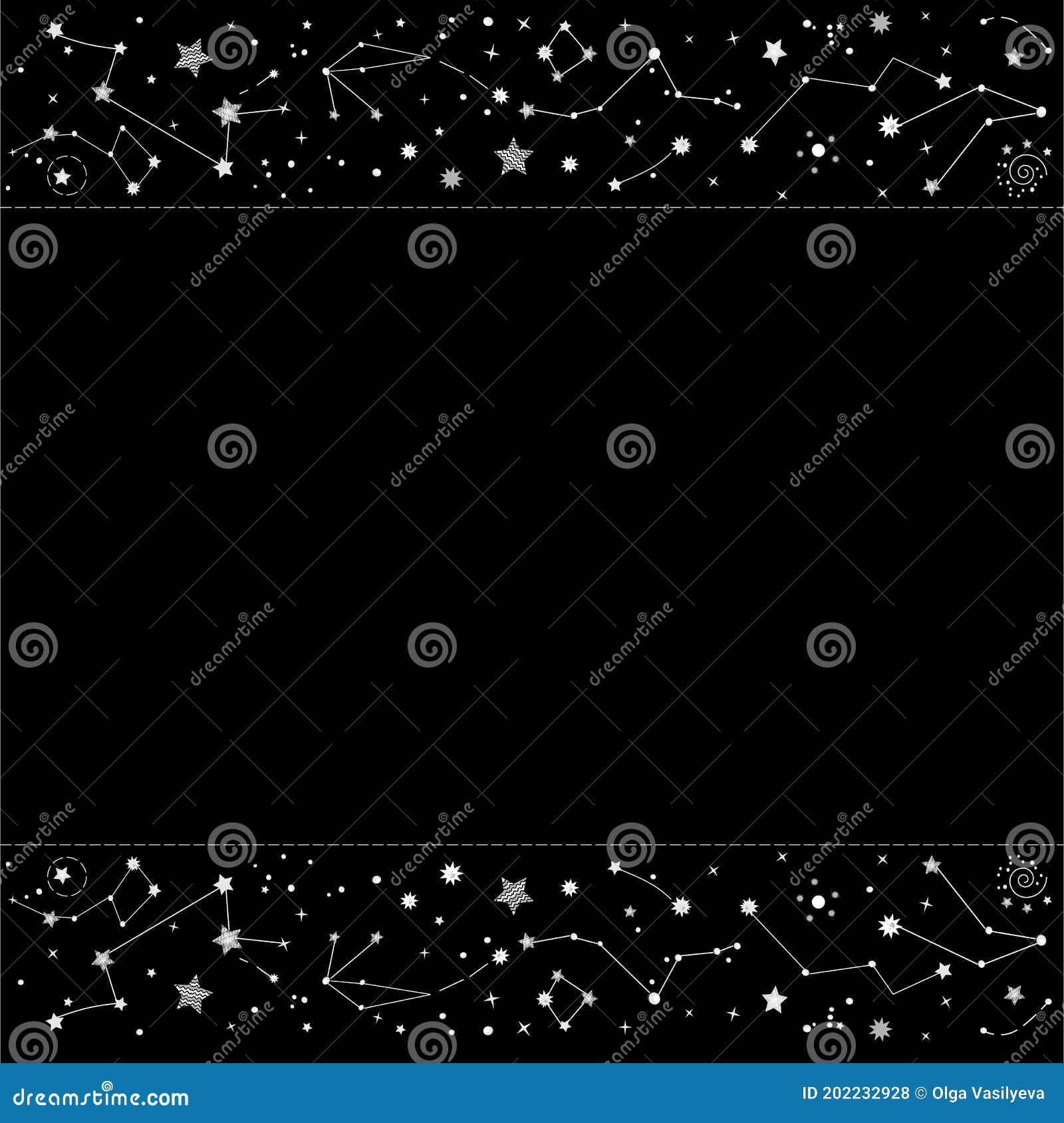 Vector Black Starry Background in White, Grey and Black Colors with ...