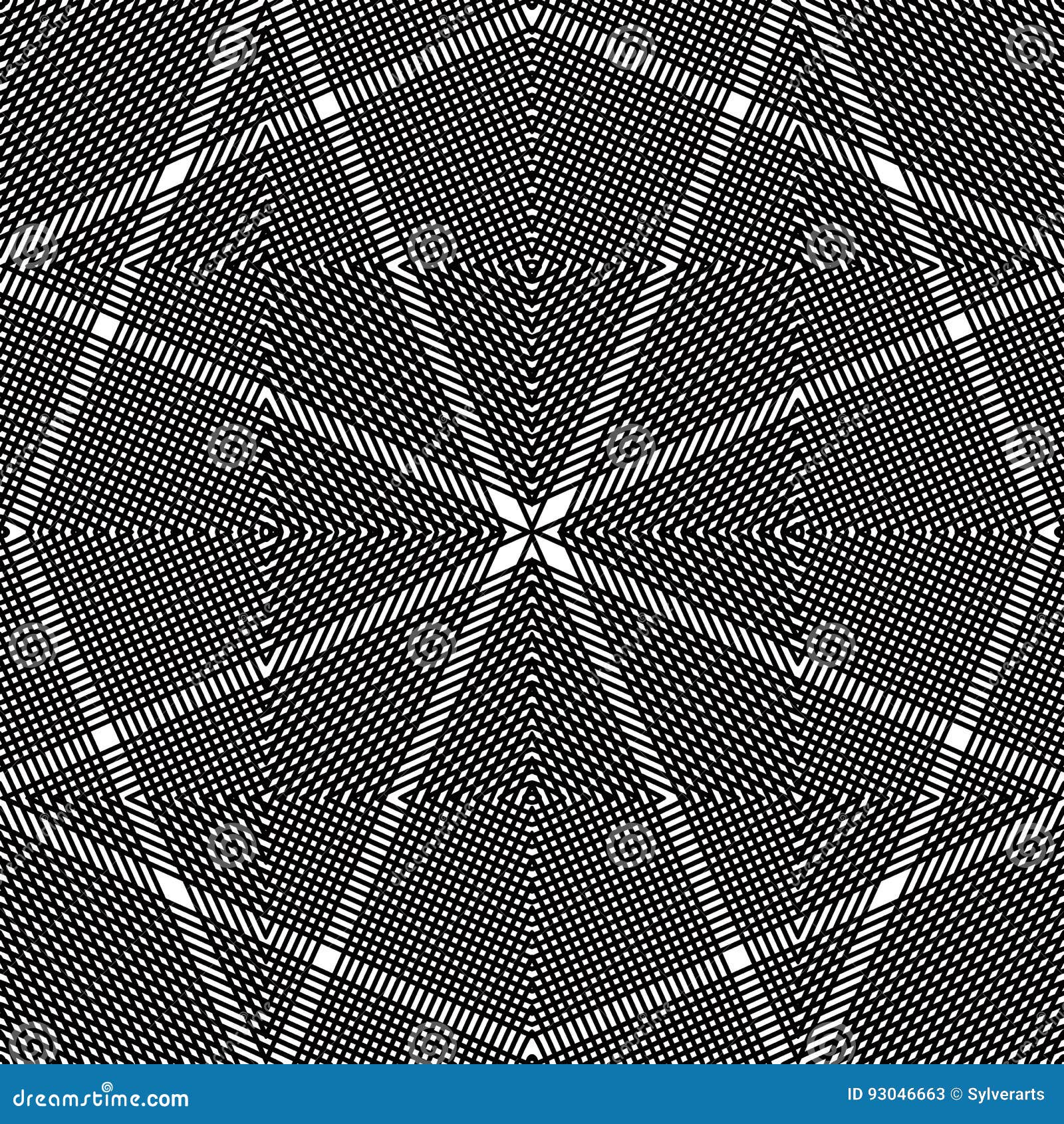 Vector Monochrome Stripy Illusive Endless Pattern, Art Continuous ...