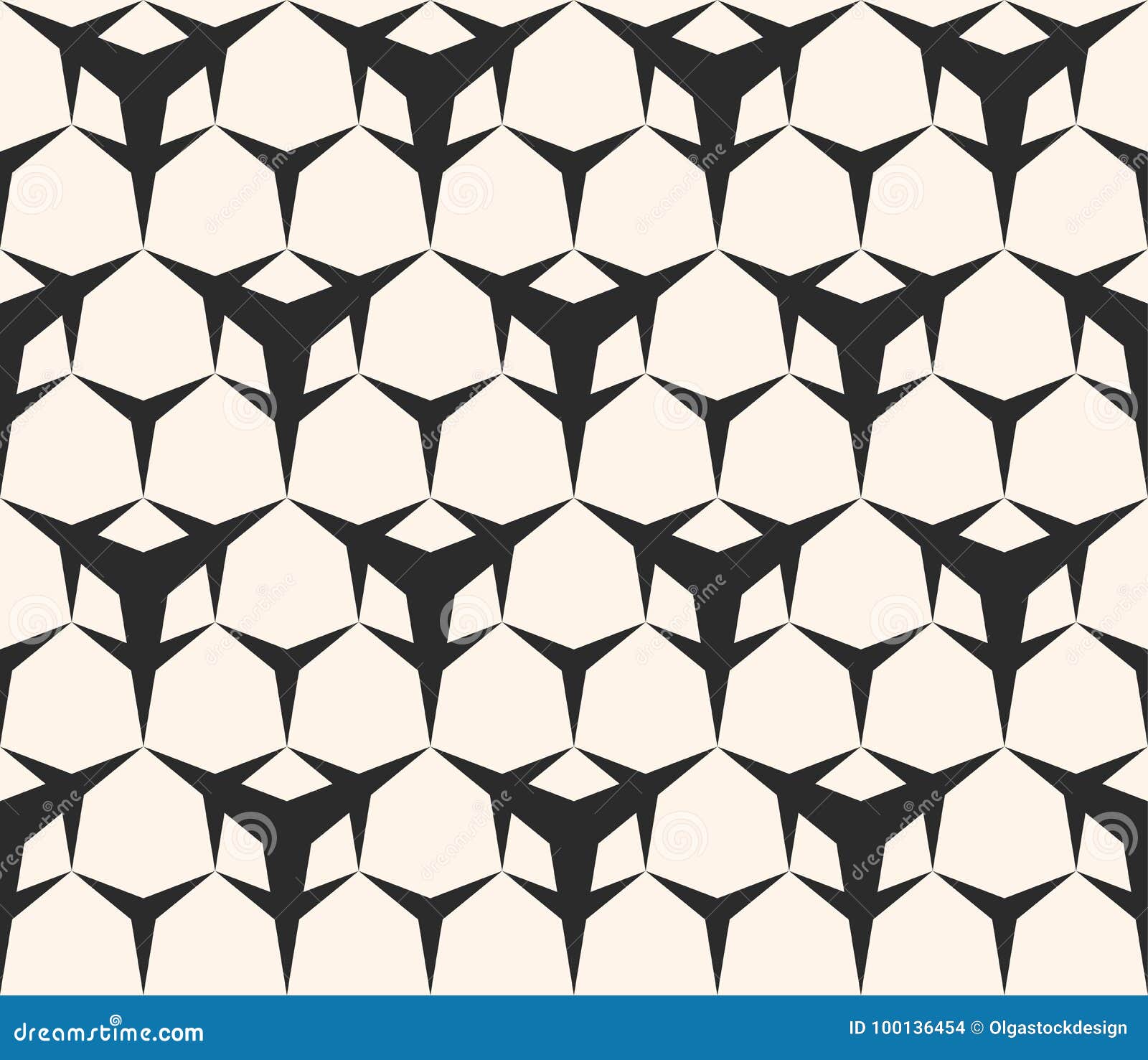 Seamless Pattern, Triangular Shapes, Hexagonal Geometrical Lattice ...