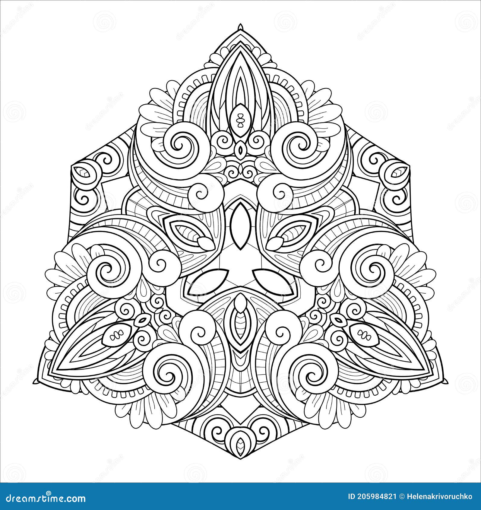 Vector Monochrome Triangle. Abstract Object Isolated on White ...