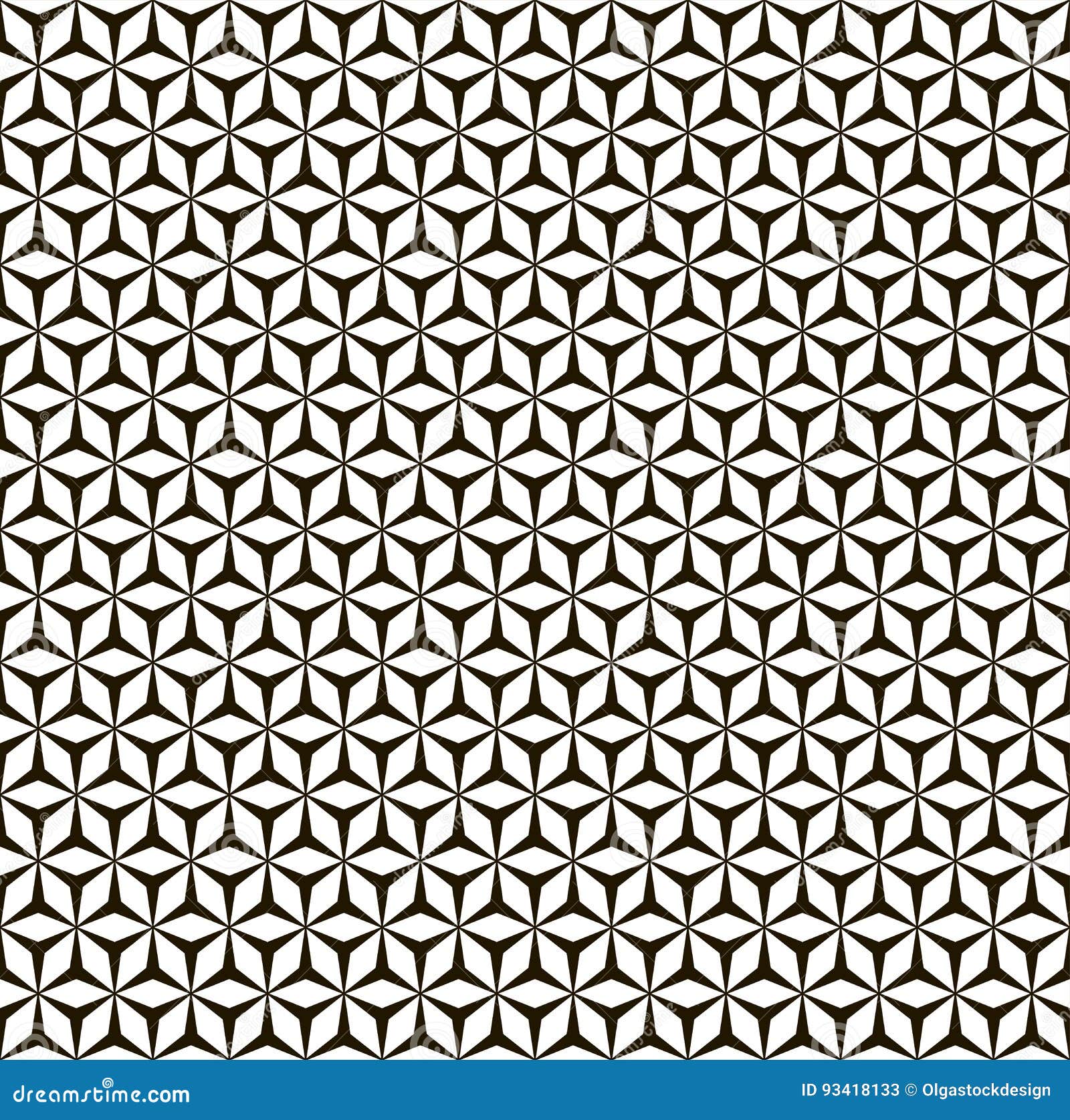 Vector Monocolor Seamless Pattern, Mosaic Stock Vector - Illustration ...