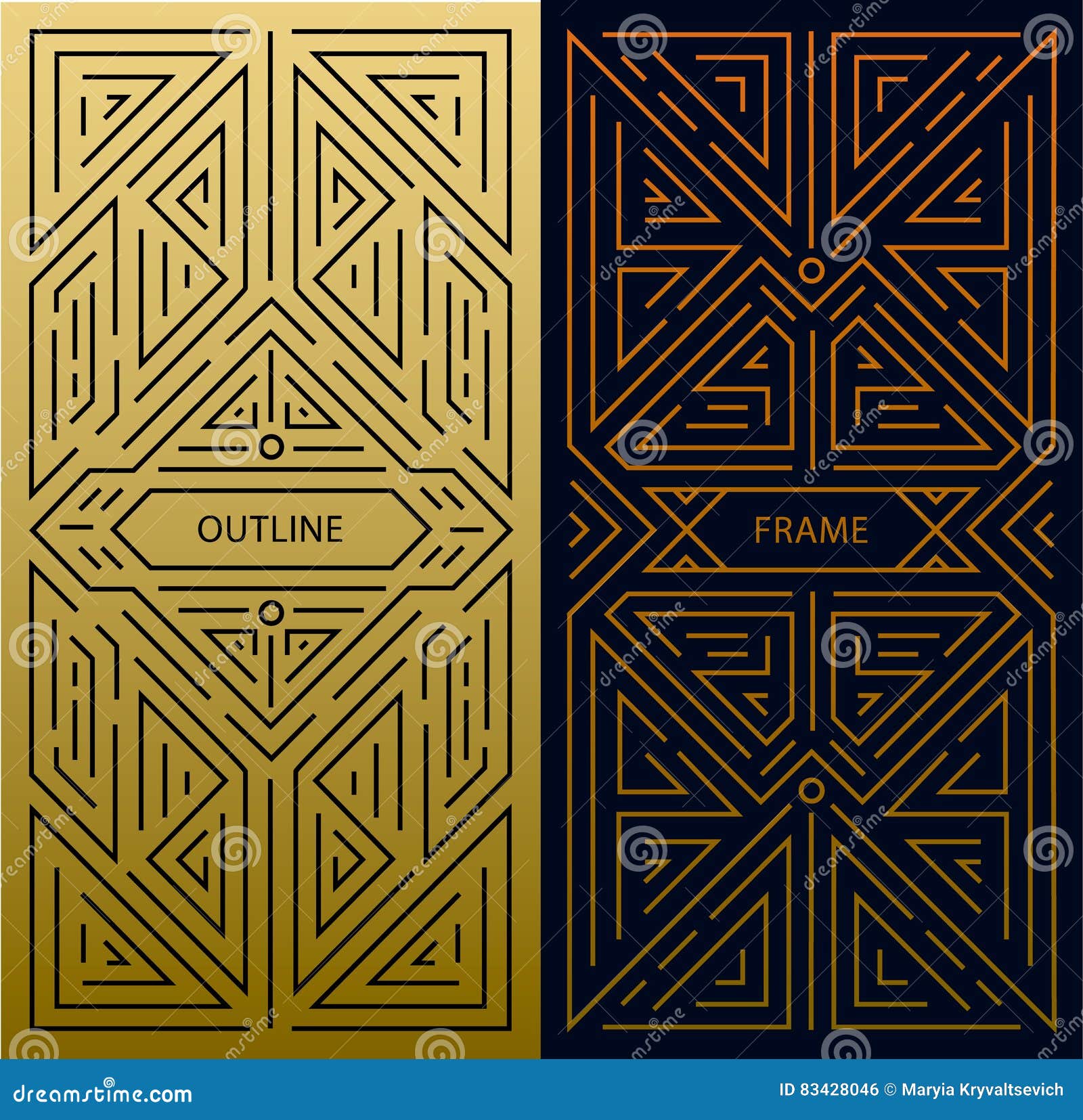 Vector Monogram Design Elements in Trendy Vintage and Mono Line Style ...