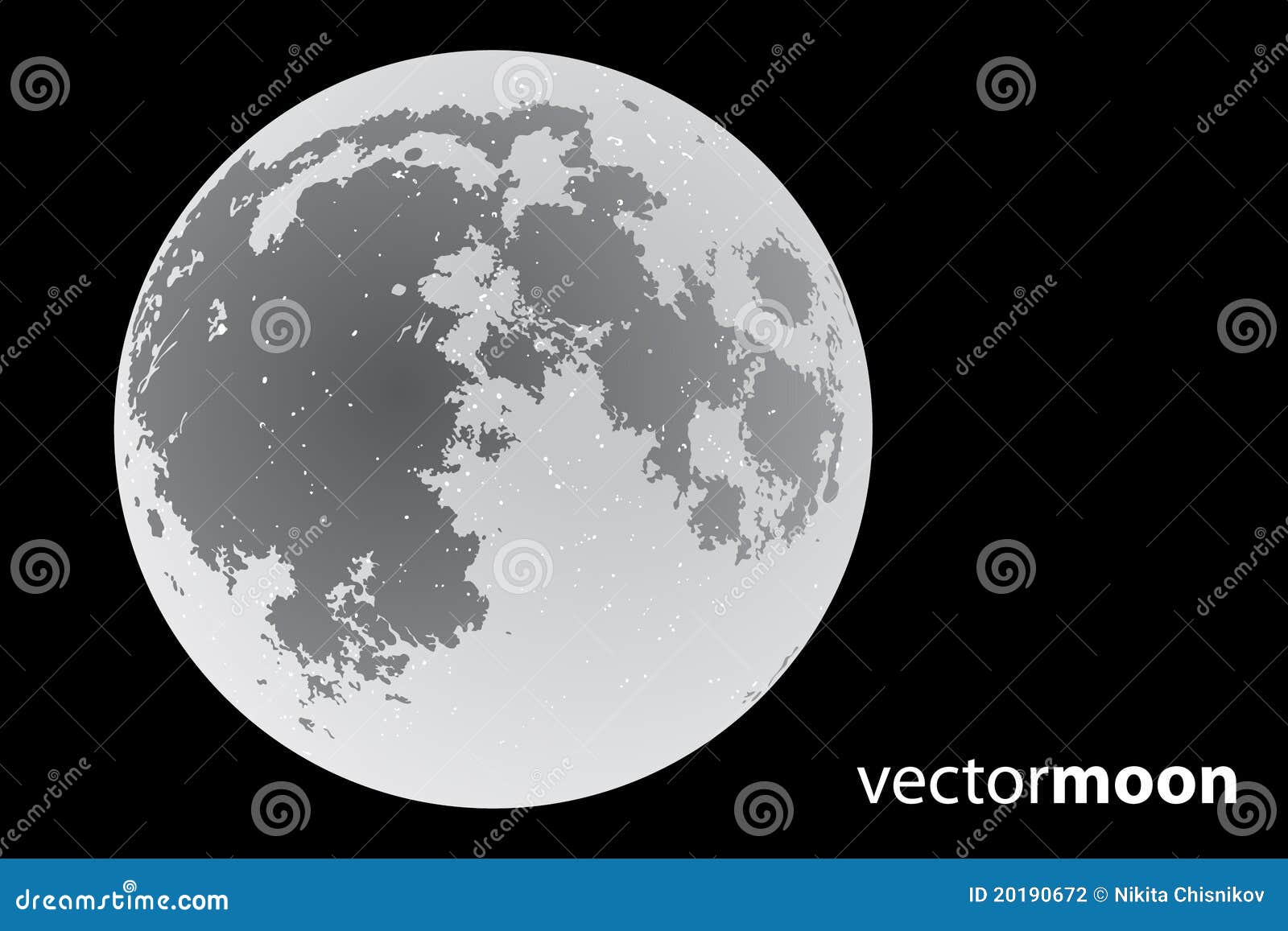 Vector moon stock vector. Illustration of surface, night - 20190672
