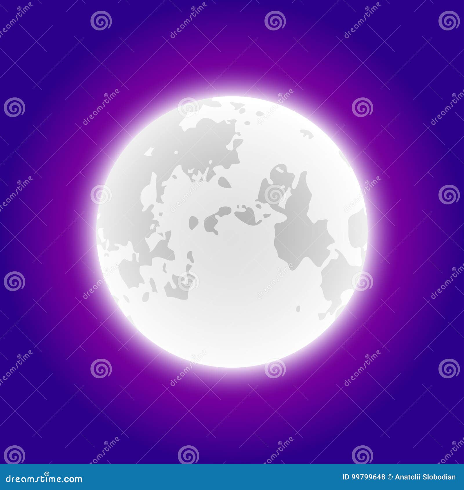 Vector moon stock illustration. Illustration of background - 99799648