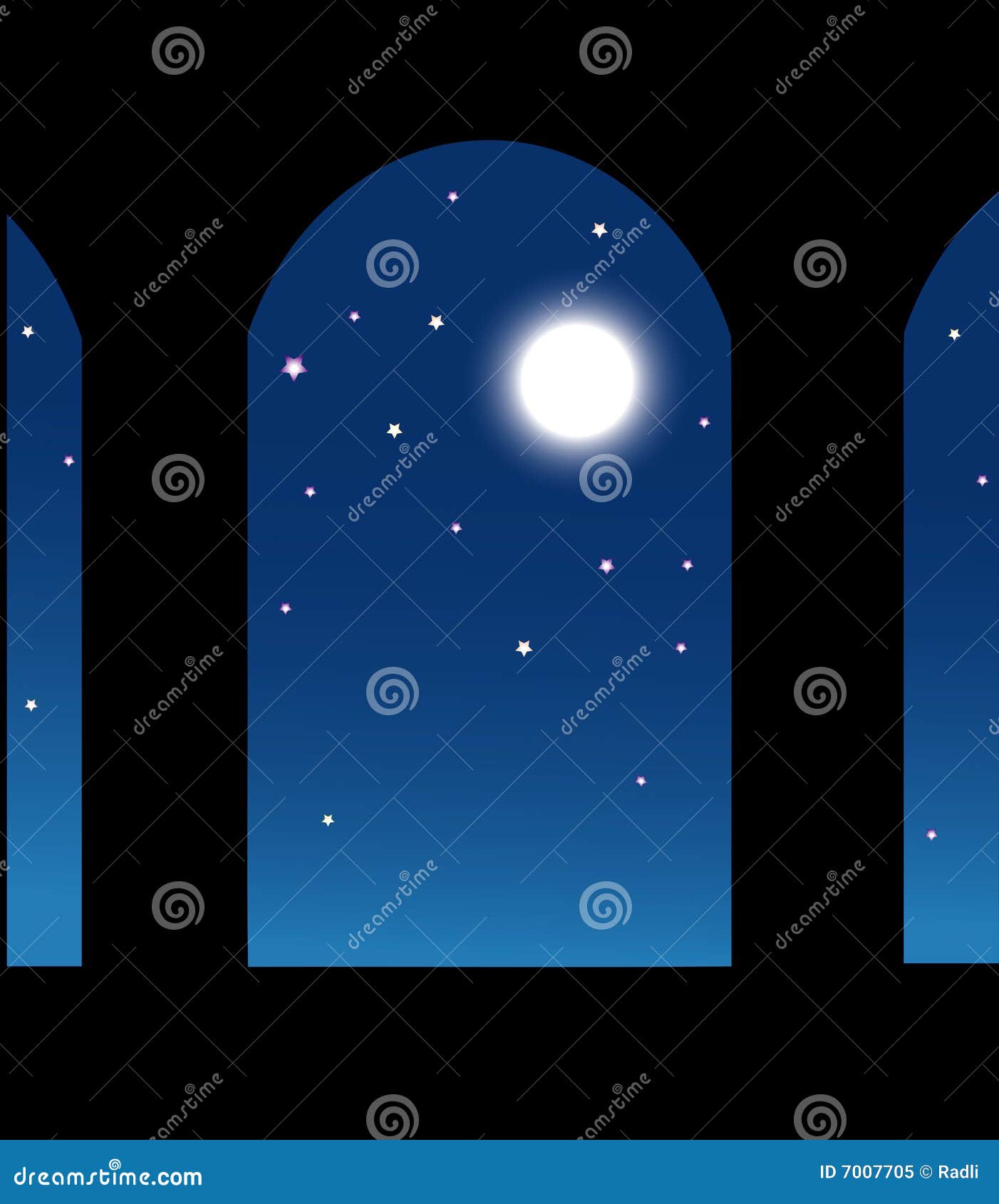 Vector moon in window stock vector. Illustration of midnight - 7007705