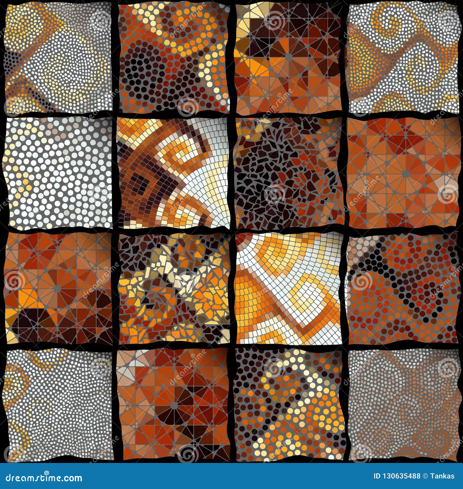 Vector Mosaic Art Pattern. Vector Mosaic Image Stock Vector ...