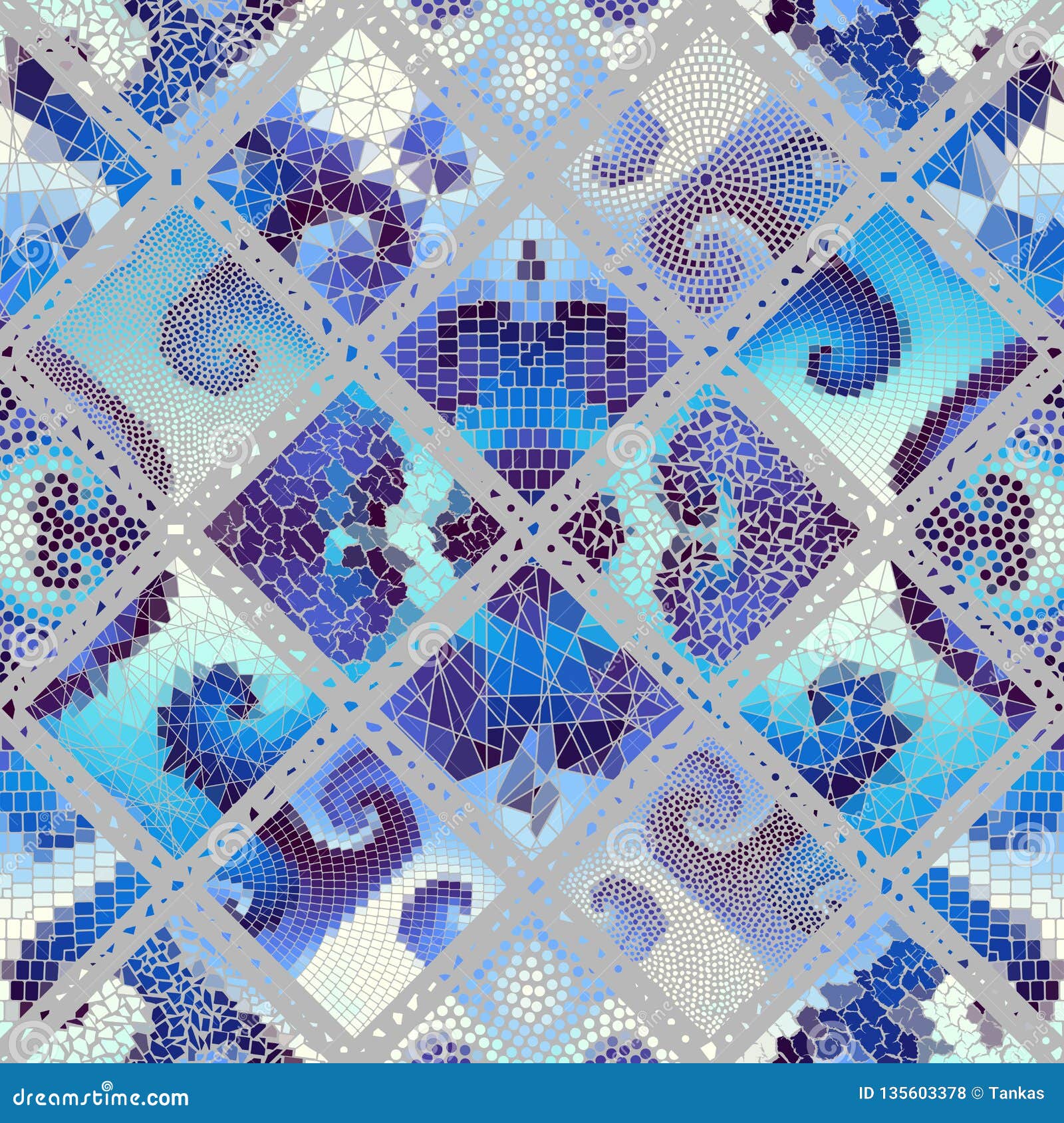 Vector Mosaic Art Pattern. Vector Mosaic Image Stock Vector ...