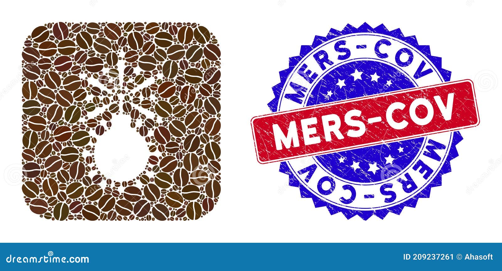 Bicolor Mers-Cov Scratched Rubber Stamp with Coffee Grain Hole Mosaic ... Bicolor Mers-Cov Scratched Rubber Stamp with Coffee Grain Hole Mosaic ...
