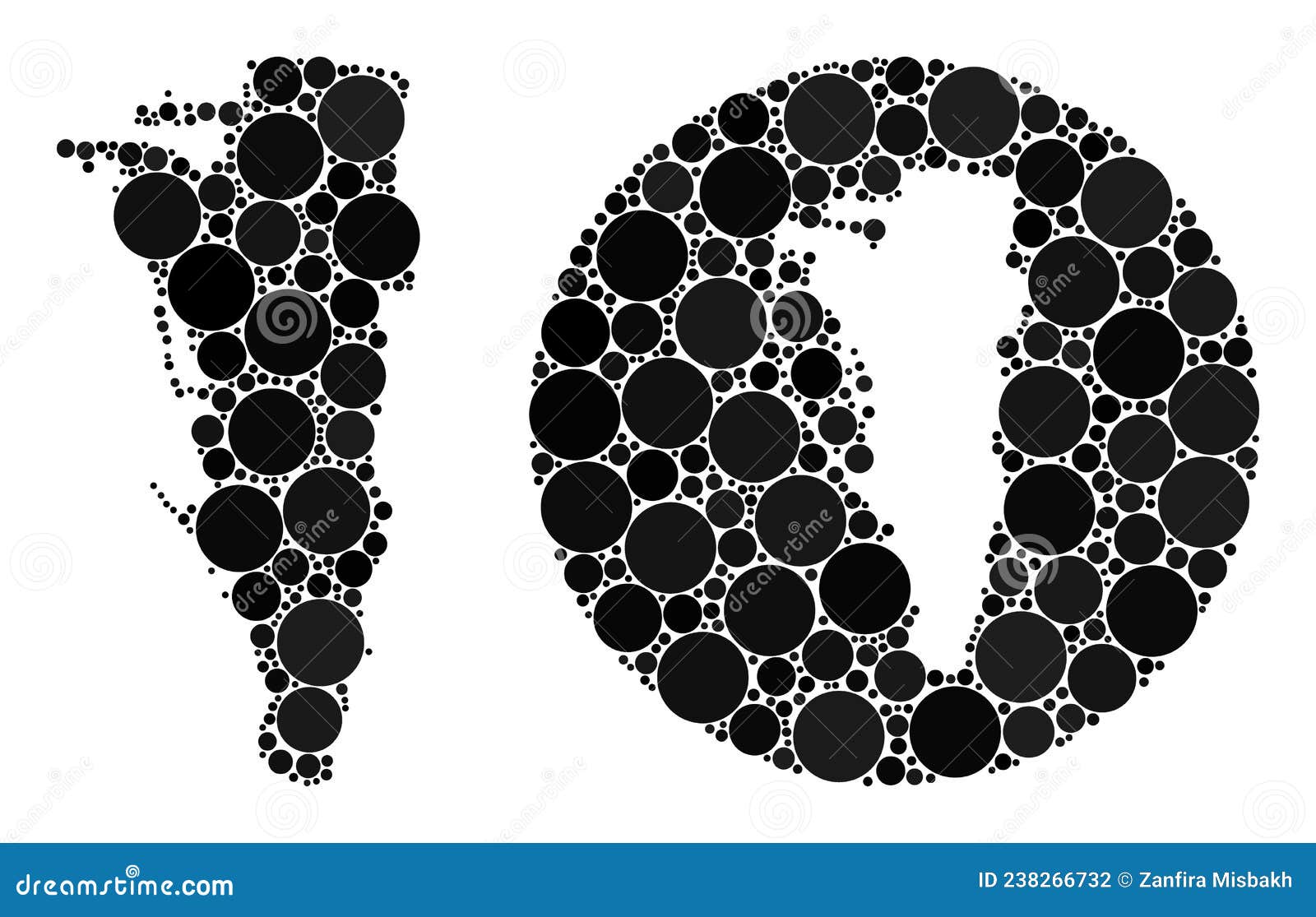 Stencil and Usual Collage Gibraltar Map of Circles Stock Vector ...