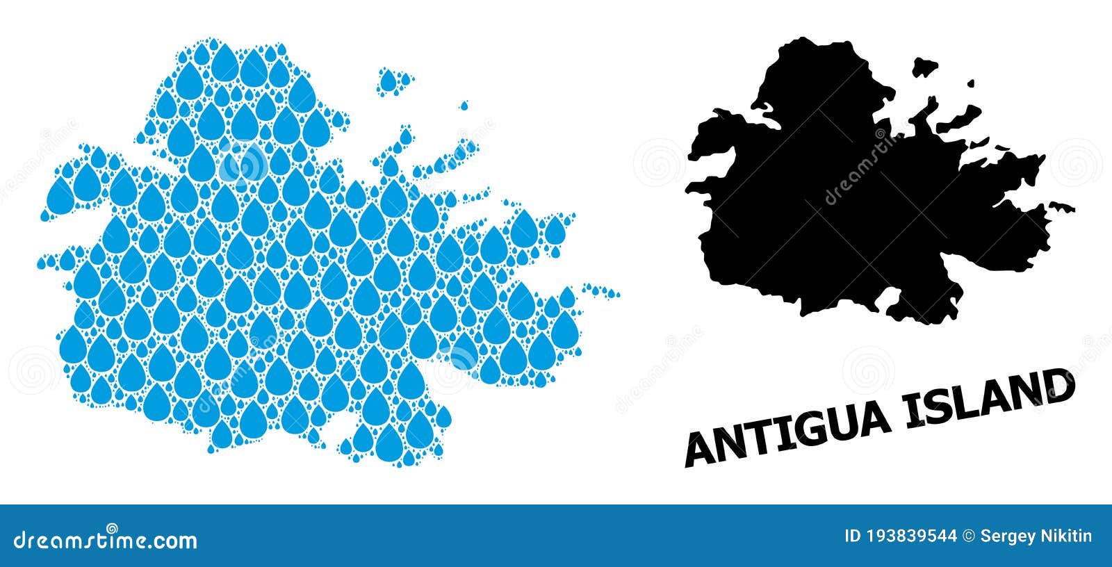Antigua, Island In The Lesser Antilles In The Caribbean, Political Map ...