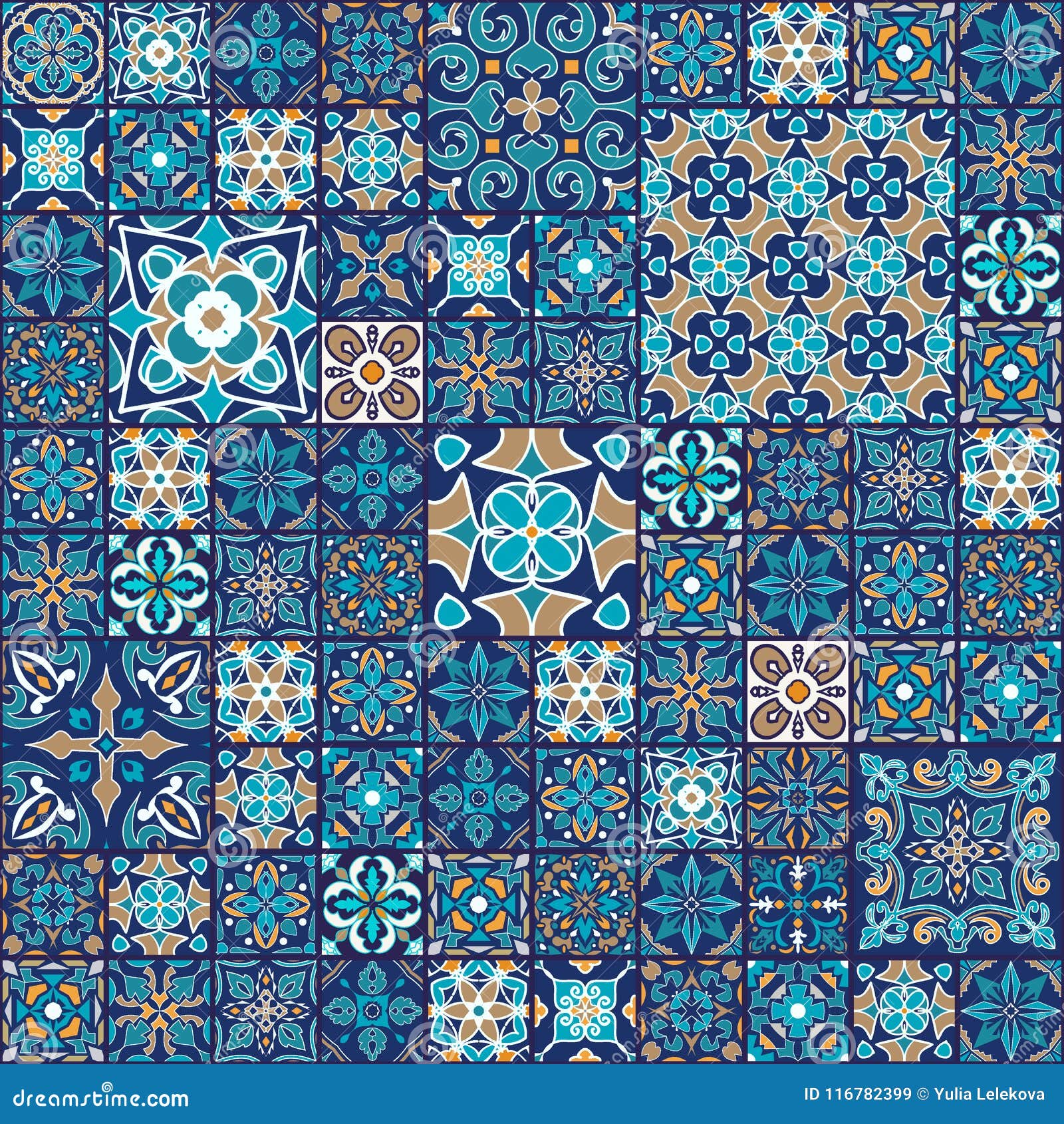 Portuguese Decorative Tiles. Aztec Watercolor Stock Photography ...