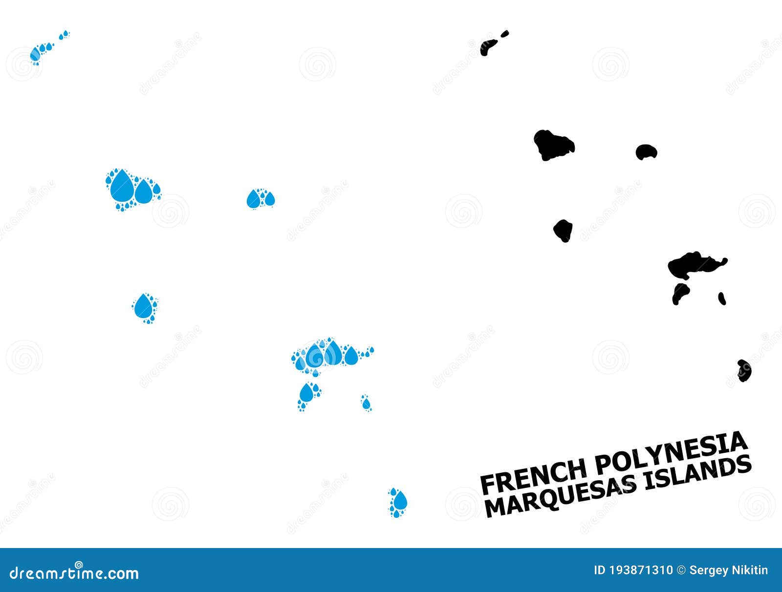 Marquesas Islands In French Polynesia, Gray Political Map Vector ...