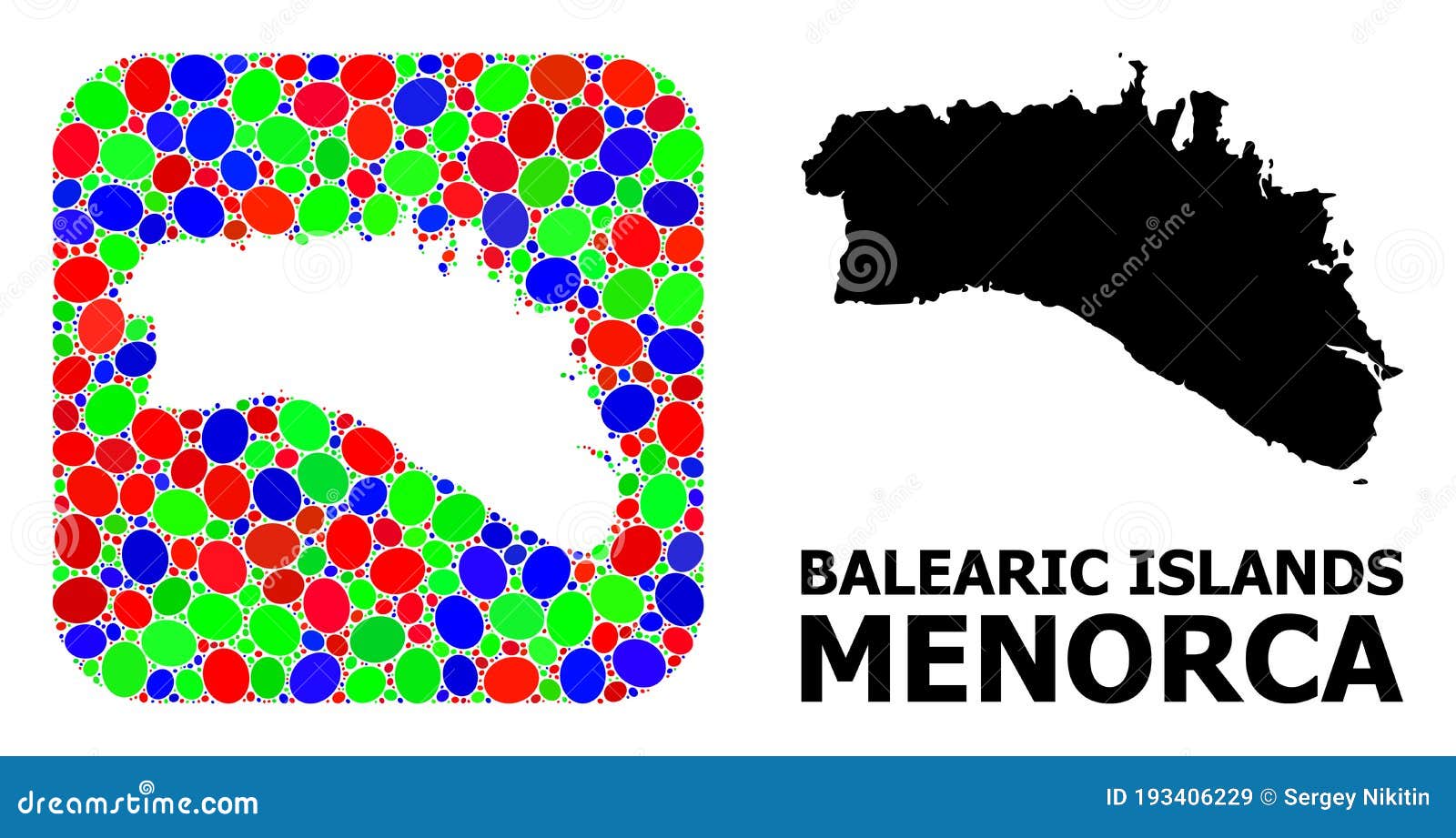 Menorca Island Map - Cdr Format Cartoon Vector | CartoonDealer.com ...