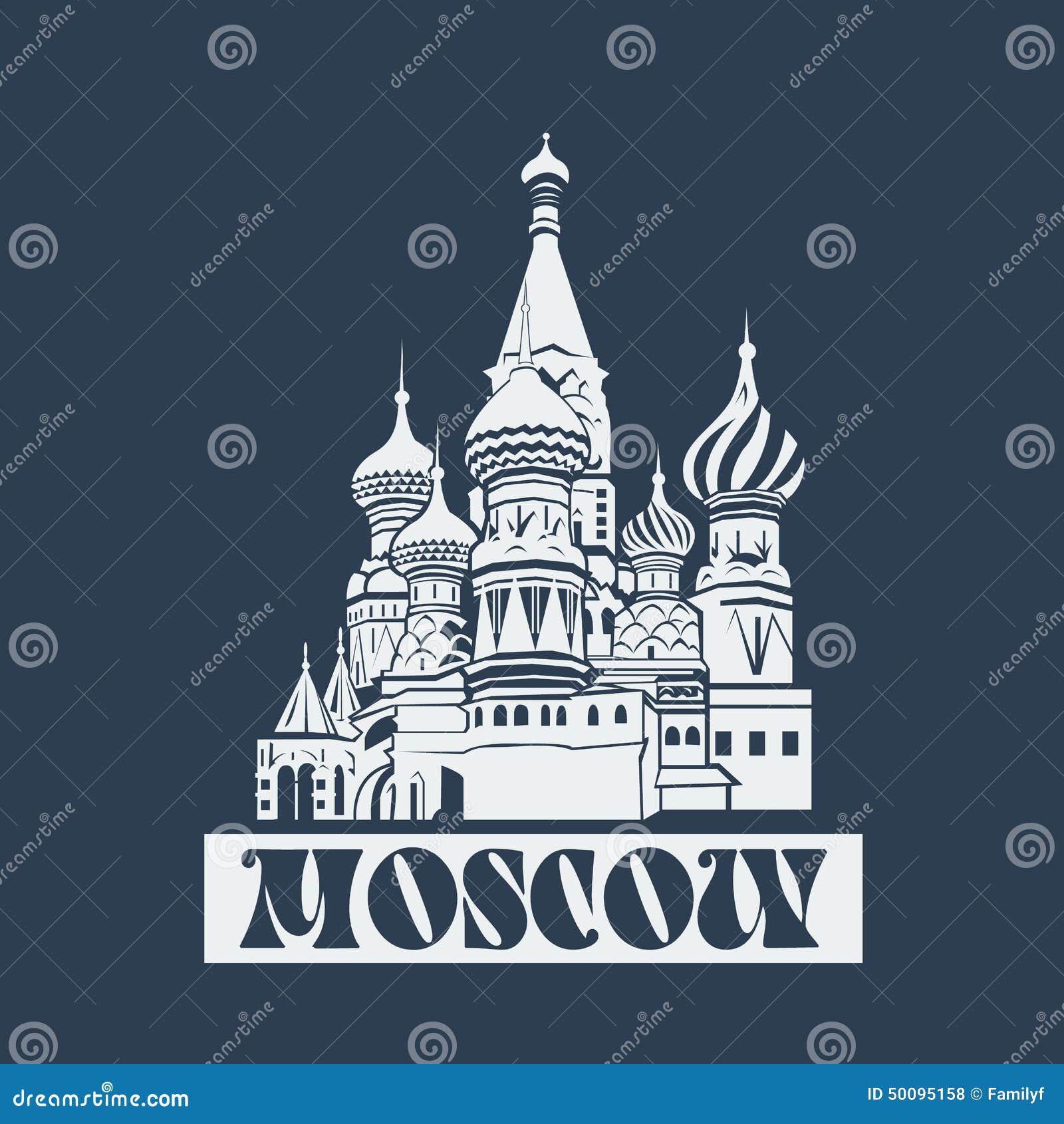 Vector Moscow Landmarks And Buildings | CartoonDealer.com #136685026