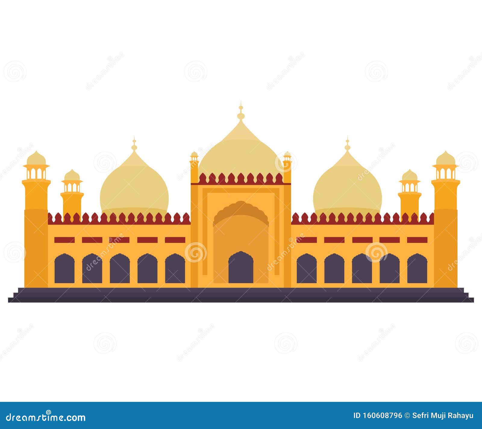 Vector of Mosque Flat Design Stock Vector - Illustration of fasting ...