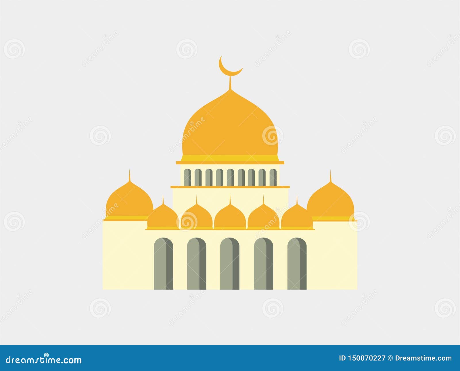 Vector mosque stock illustration. Illustration of beautiful - 150070227