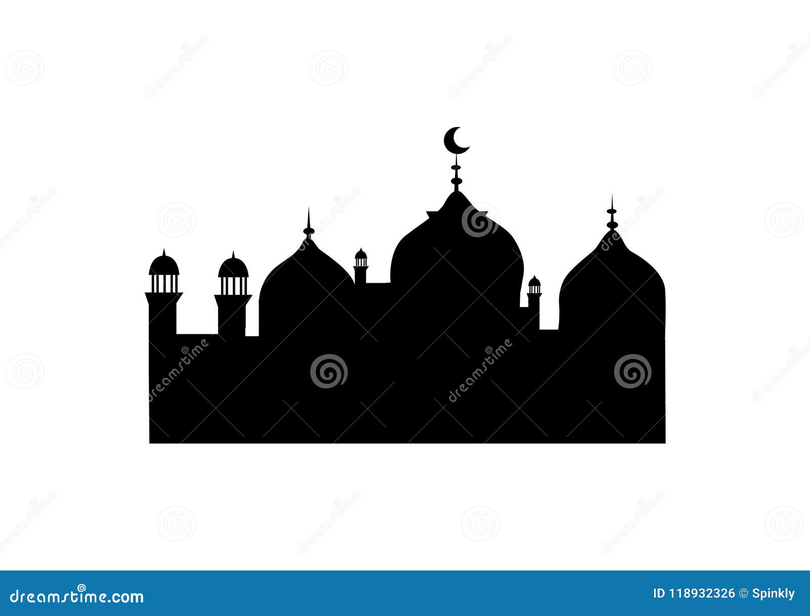 Vector of a Mosque for use stock vector. Illustration of dimension ...