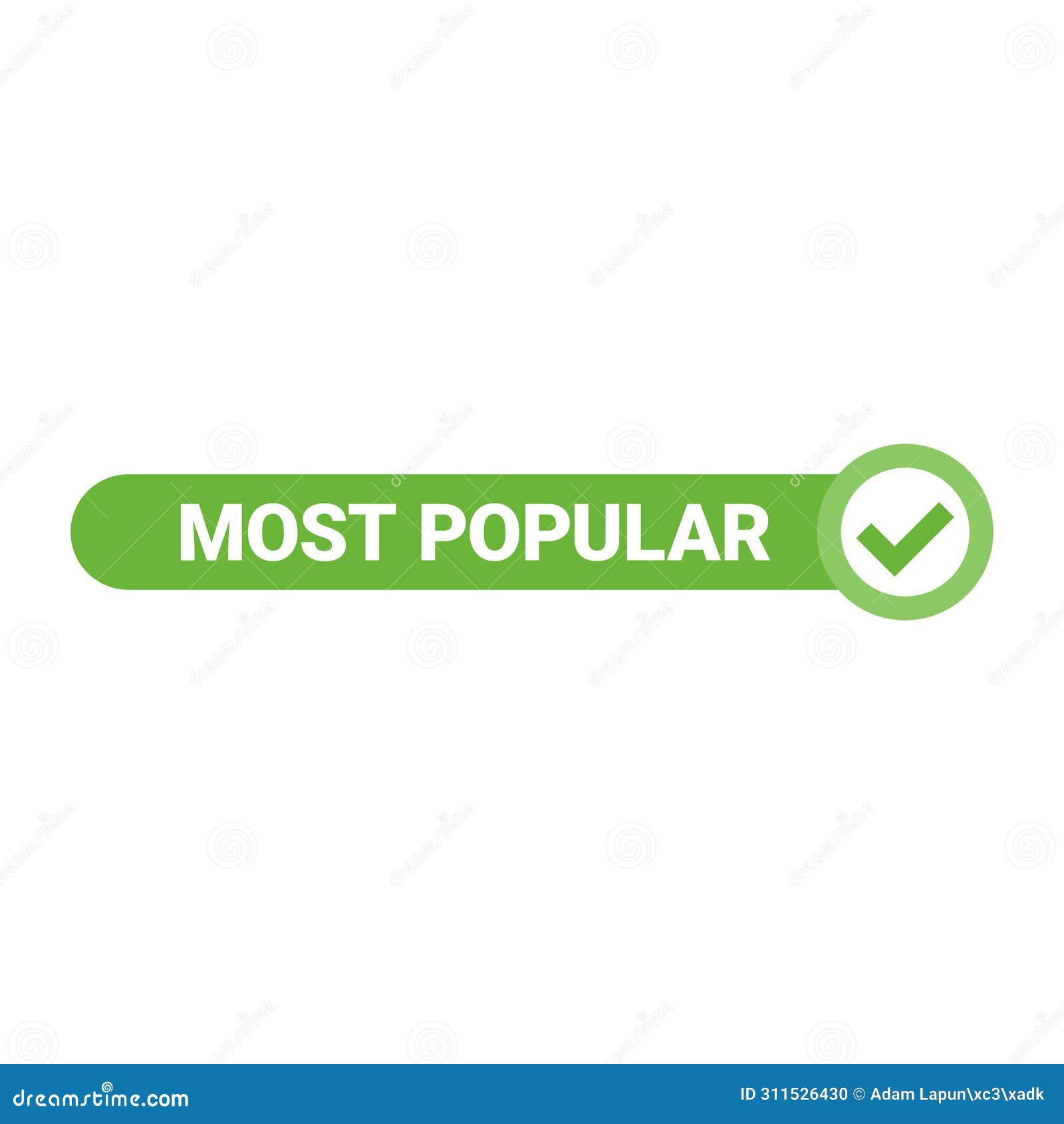 Vector Most Popular Label on White Background Stock Vector ...