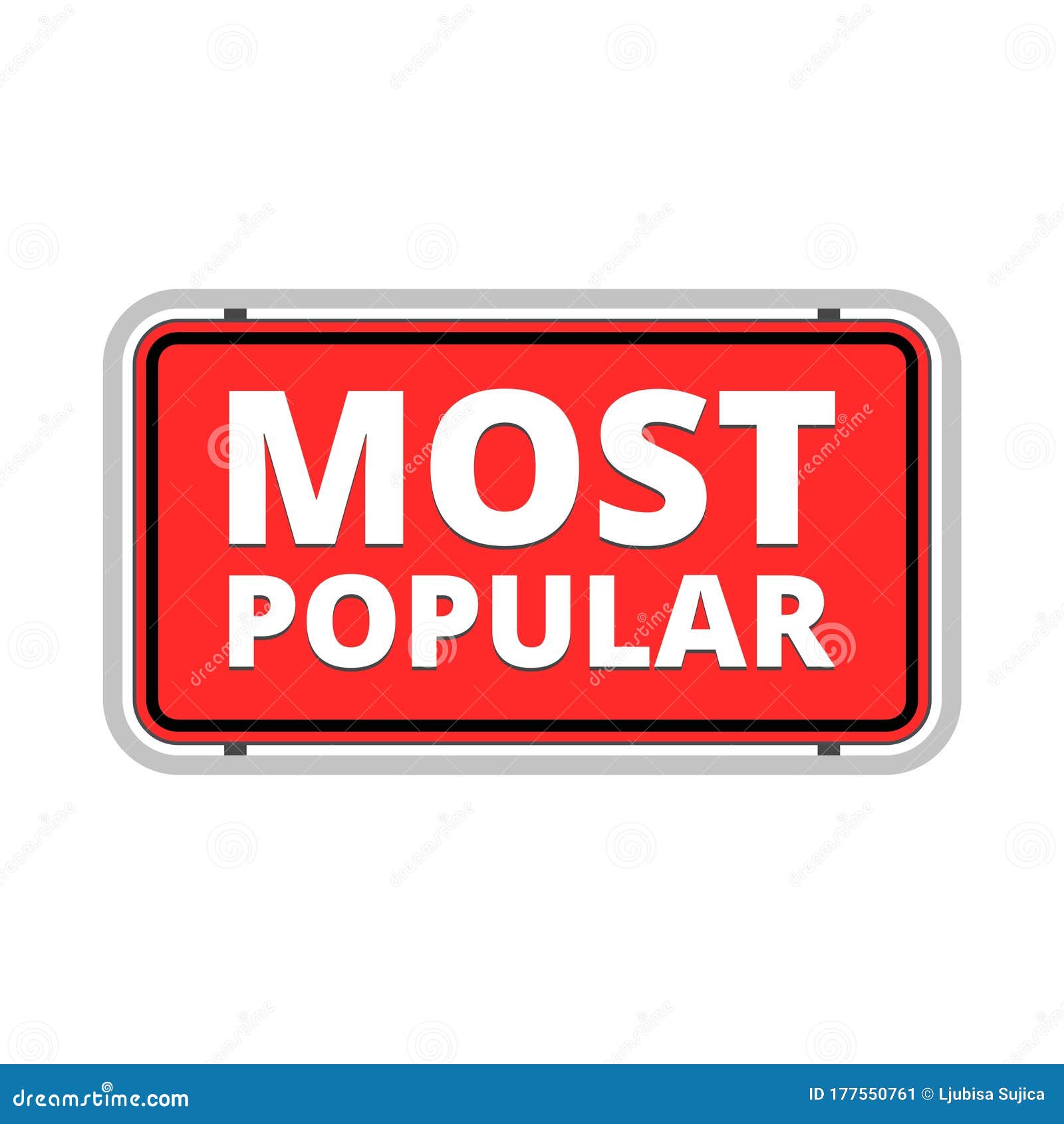Vector Most Popular Sign stock illustration. Illustration of popular ...