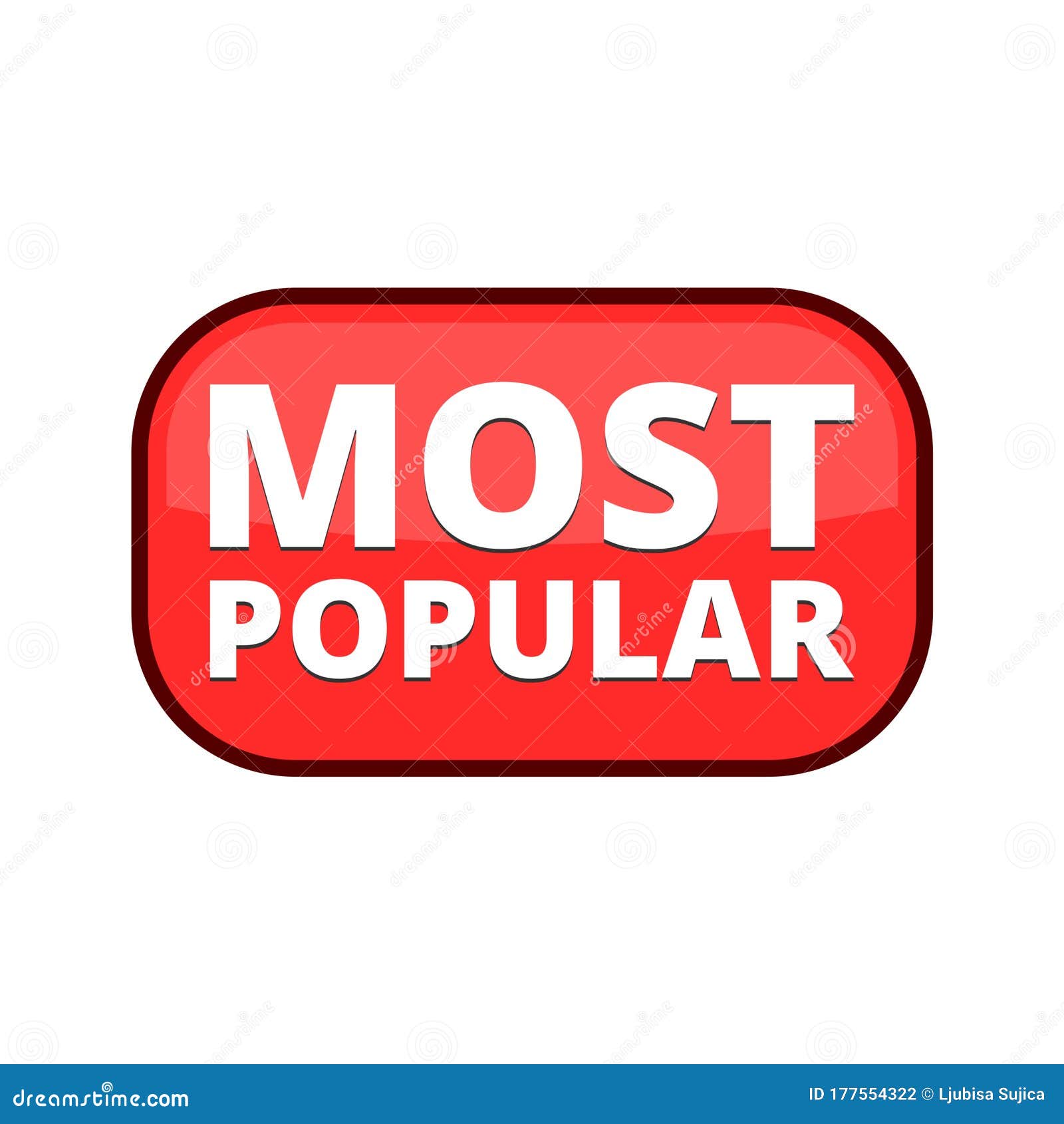 Vector Most Popular Sign stock illustration. Illustration of isolated ...