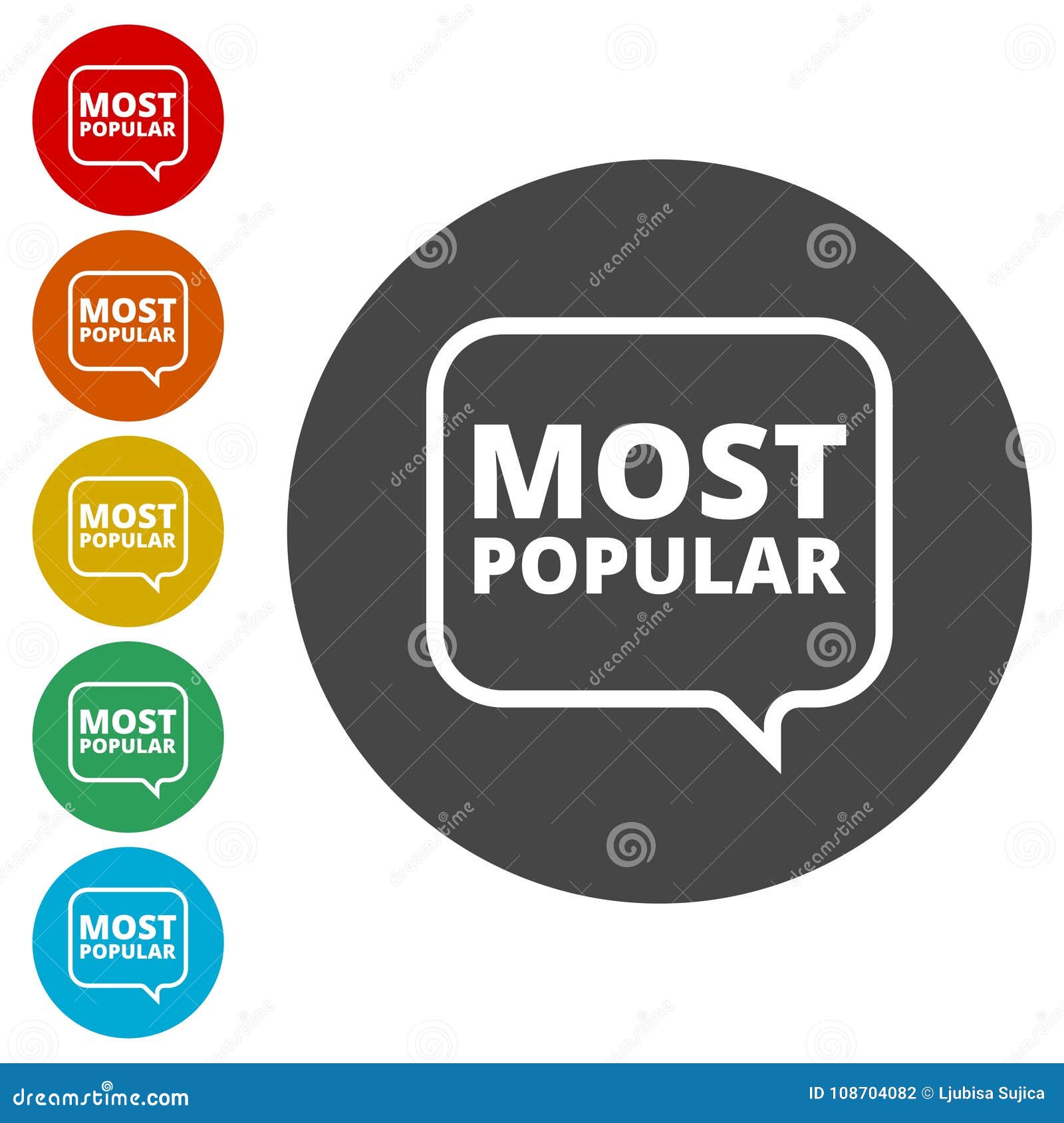 Vector Most Popular Sign stock illustration. Illustration of mark ...