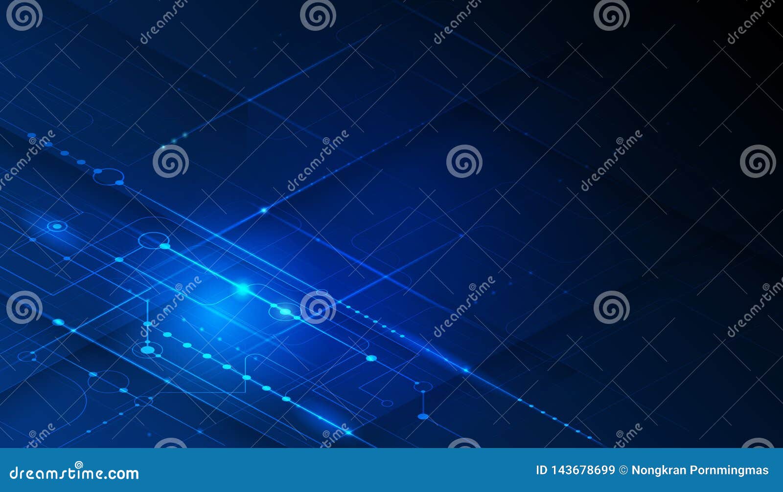 Vector Motherboard or Circuit Board on Blue Background. Illustration ...