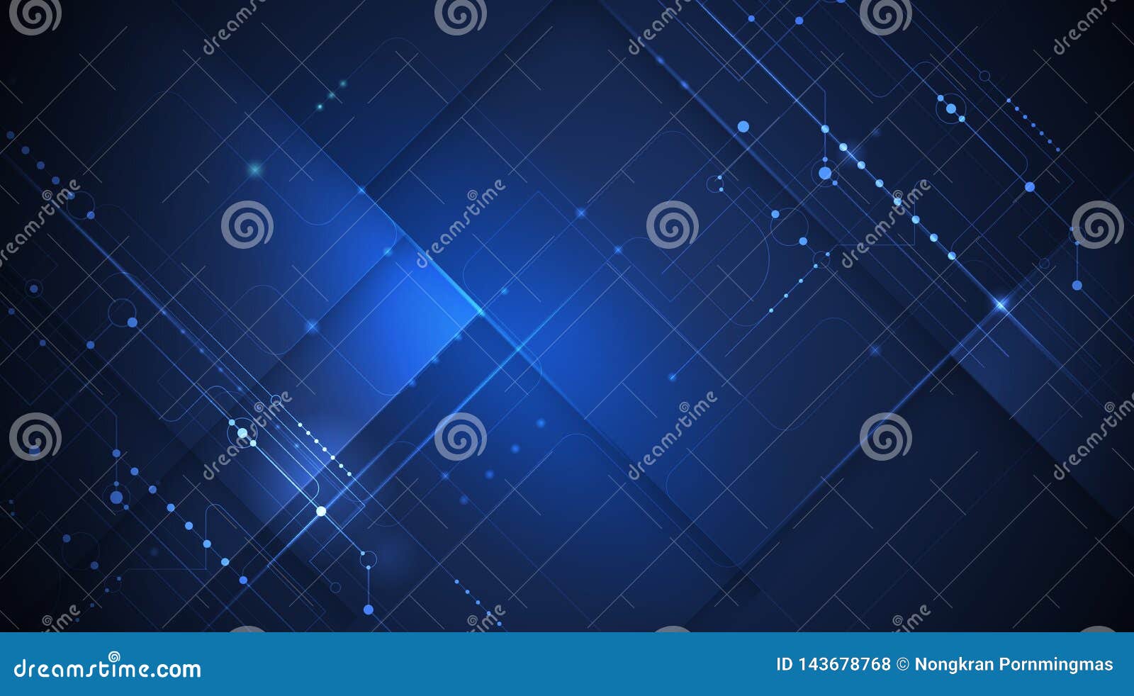 Vector Motherboard or Circuit Board on Blue Background. Illustration ...