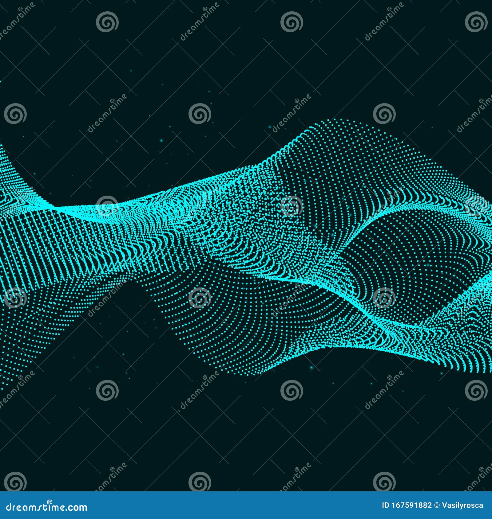 Vector Motion Light Techno Background Wave. Abstract Wave Blue Vector ...