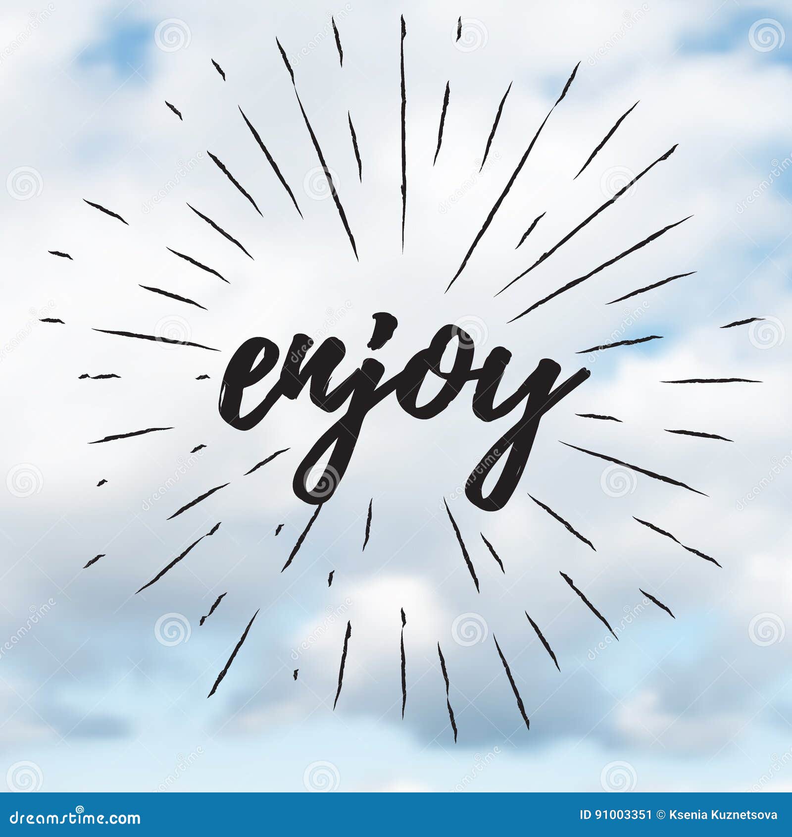 Vector Motivational Banner. The Inscription Enjoy. Vector Background Of ...