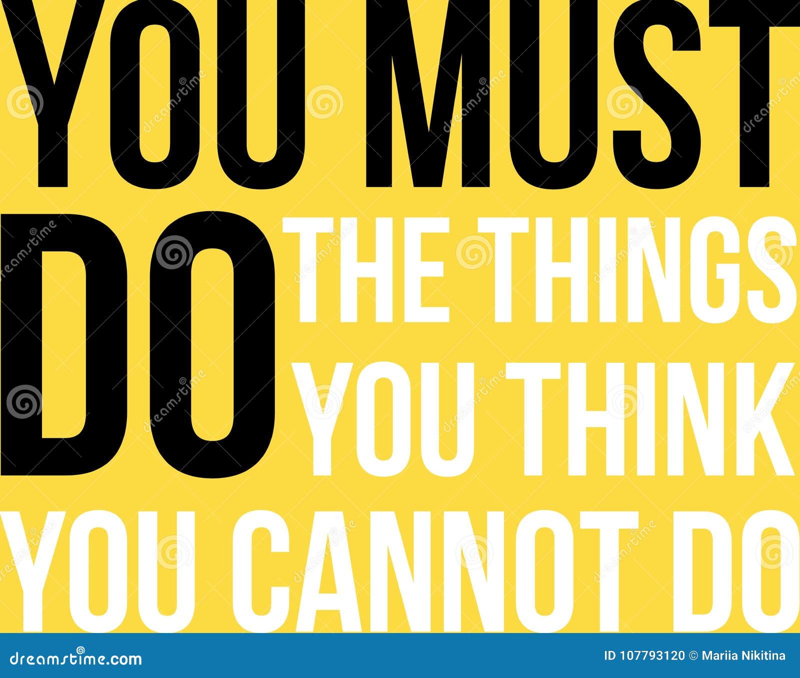 Vector motivational poster stock vector. Illustration of poster - 107793120