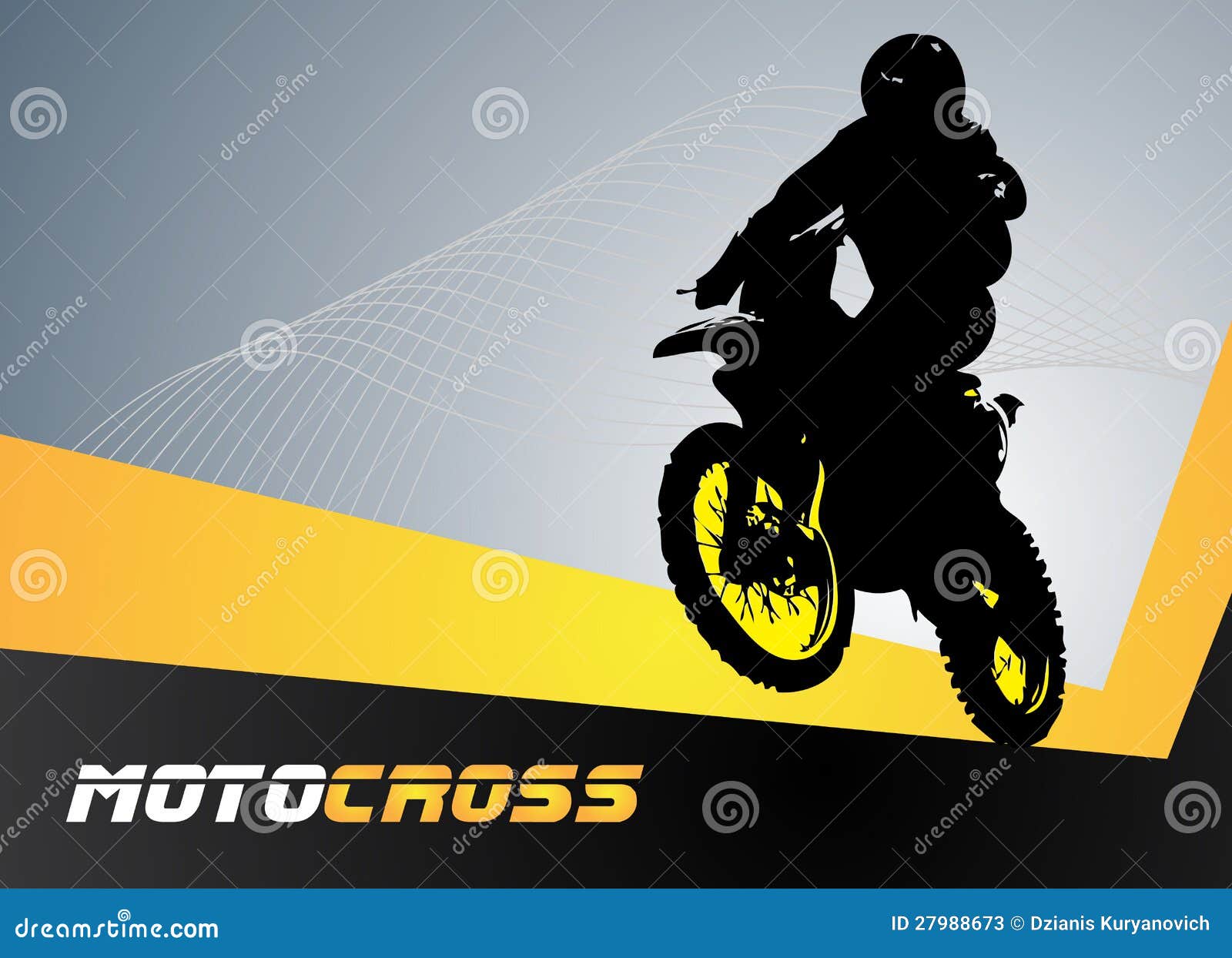 Vector motocross stock vector. Illustration of poster - 27988673