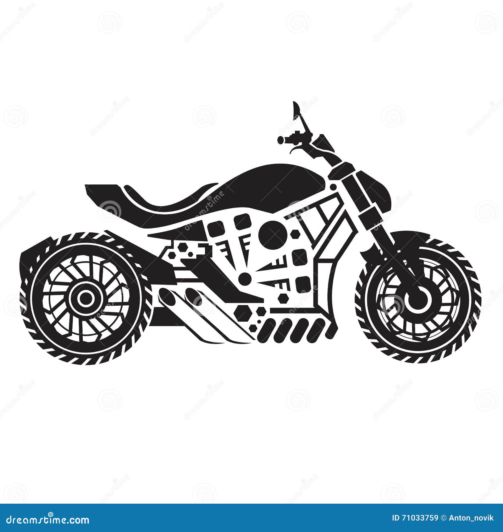 Vector Motorcycle Black | CartoonDealer.com #71033759