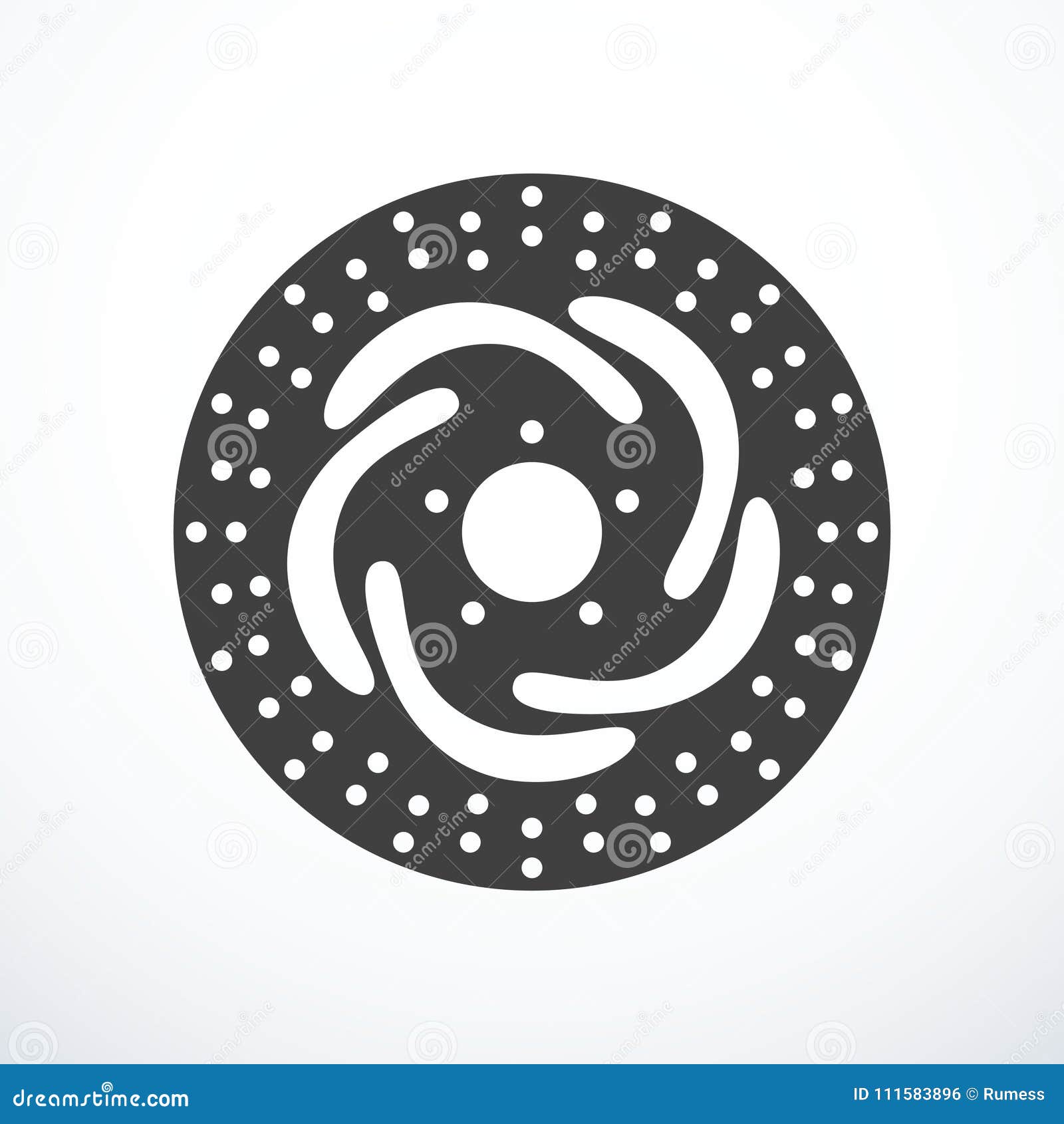 Vector Motorcycle Brake Disc Isolated Stock Vector - Illustration of ...