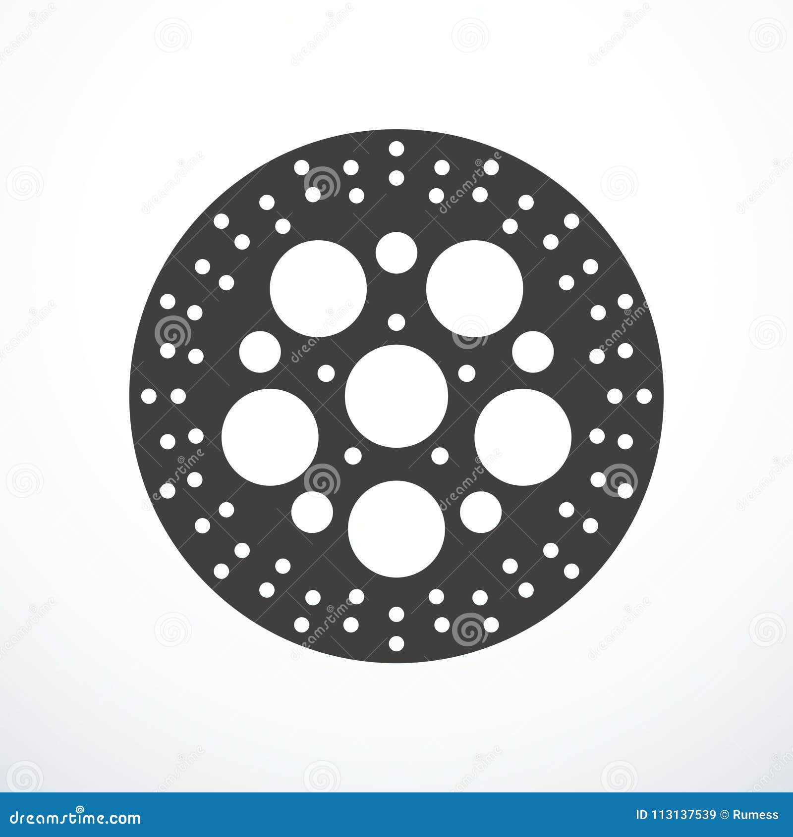 Vector Motorcycle Brake Disc Isolated Stock Vector - Illustration of ...