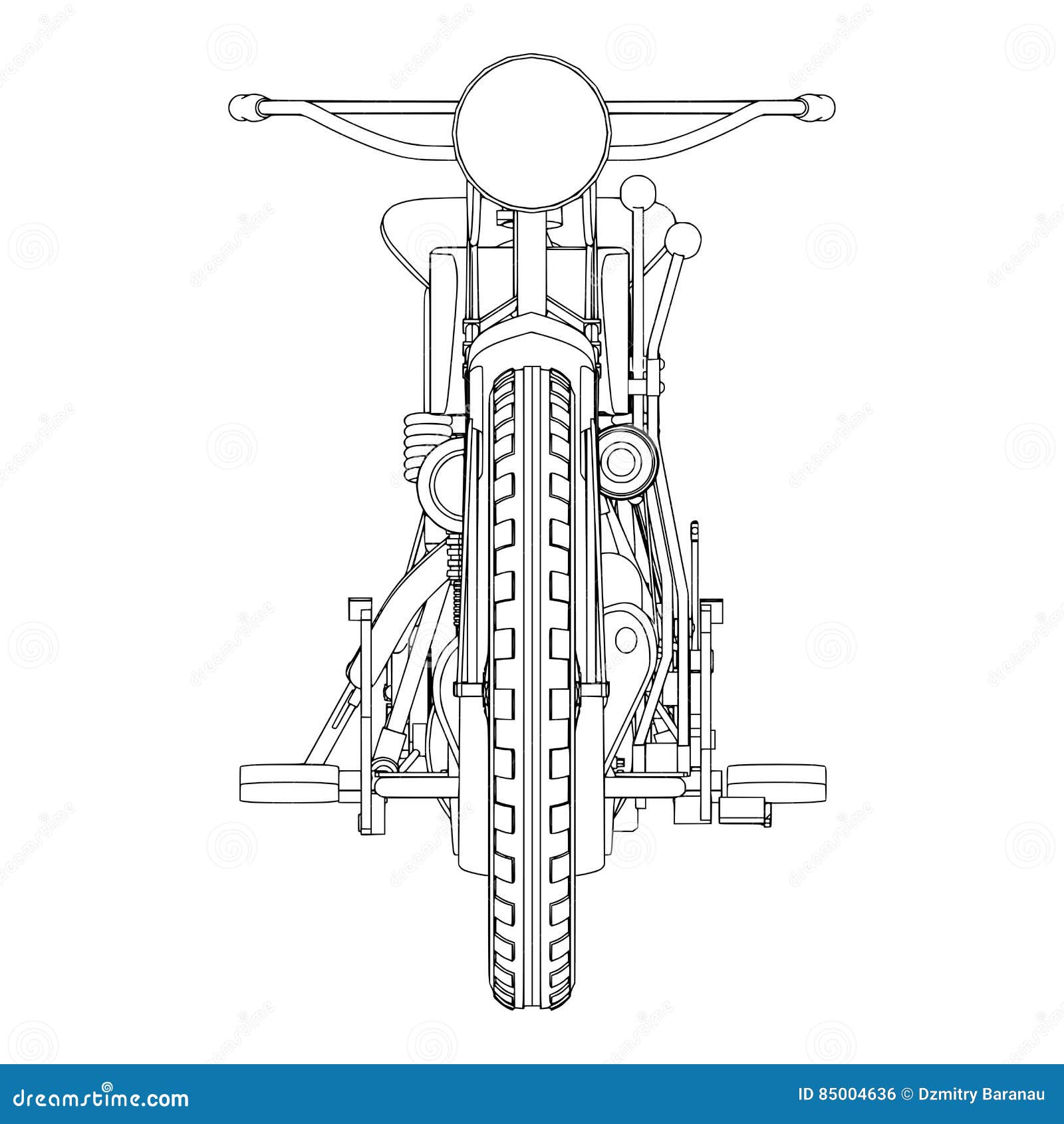 Vector Motorcycle, Chopper Grunge Outline Silhouette, Retro . Stock ...
