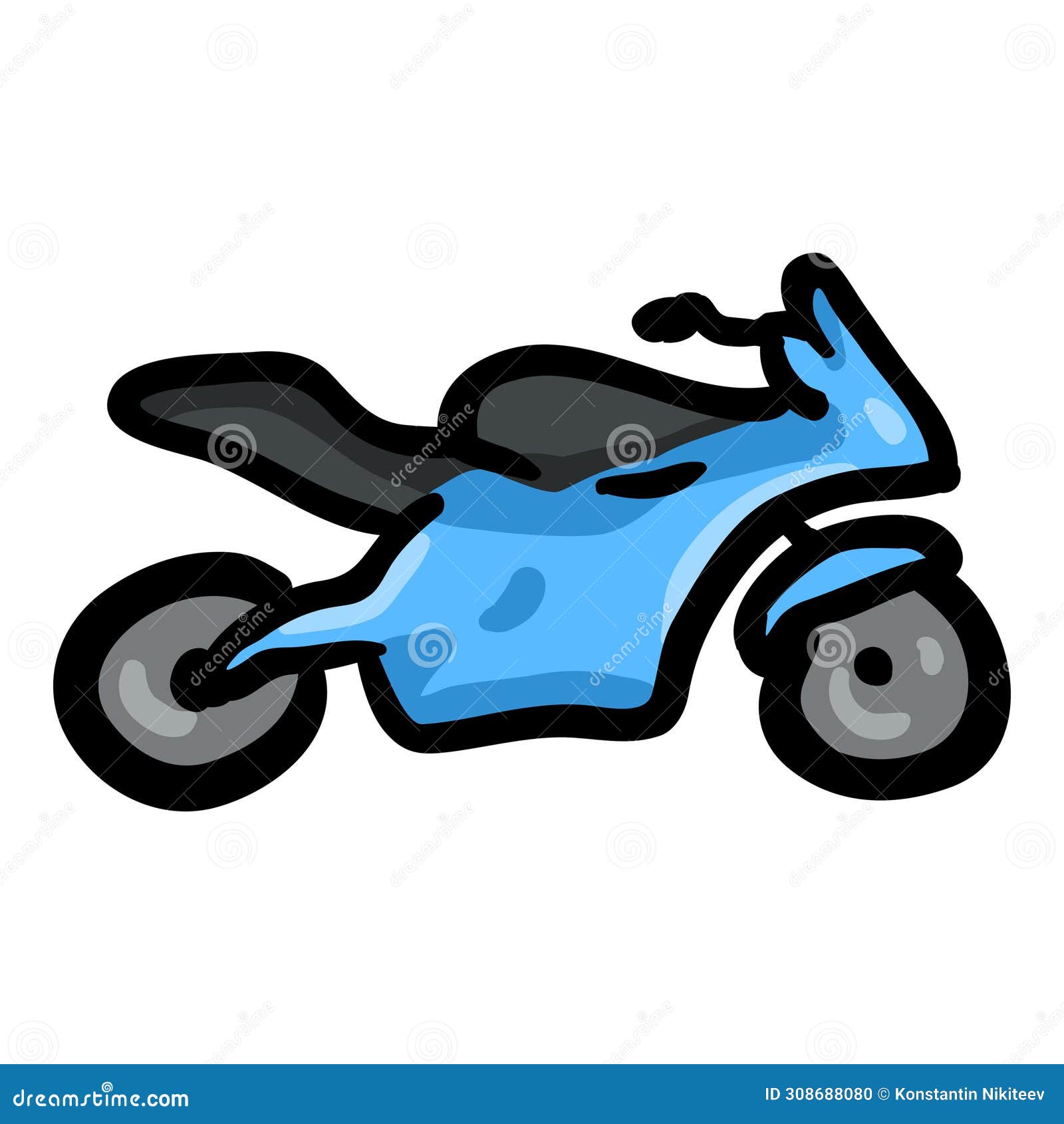 Vector Motorcycle Doodle Icon Stock Illustration - Illustration of ...