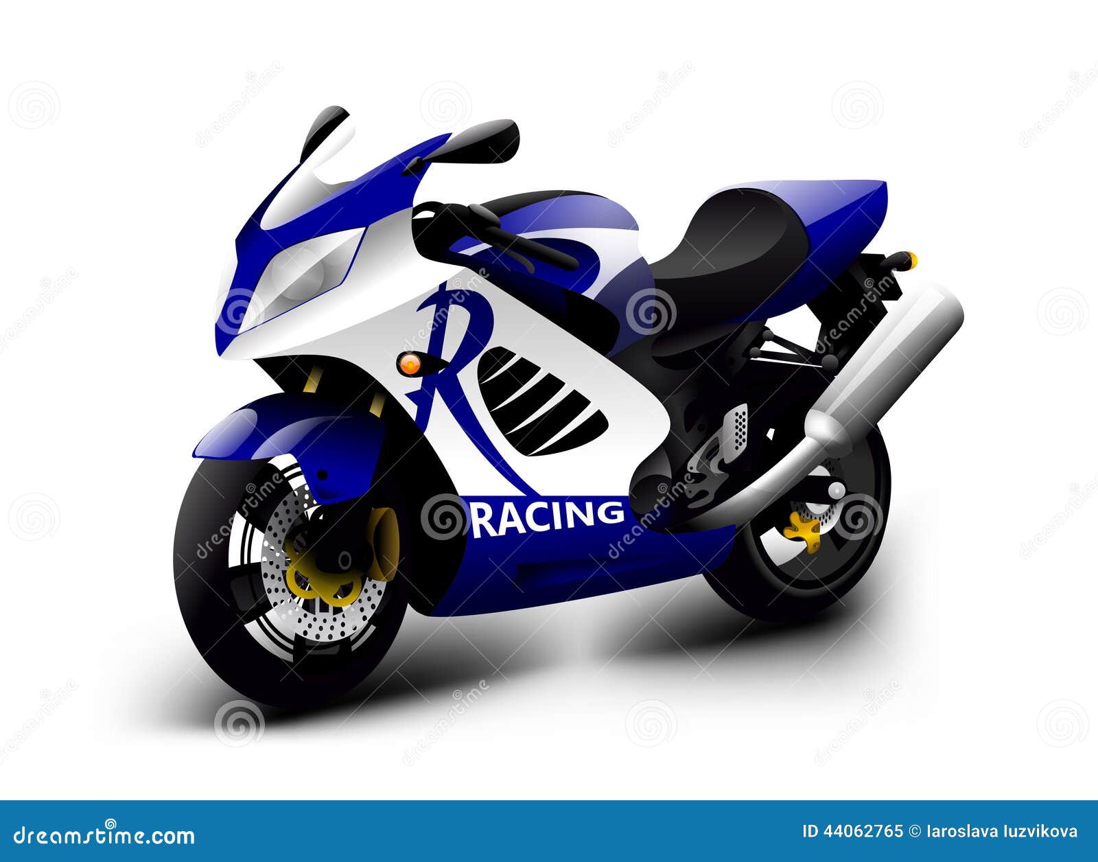 Vector motorcycle stock vector. Illustration of chrome - 44062765