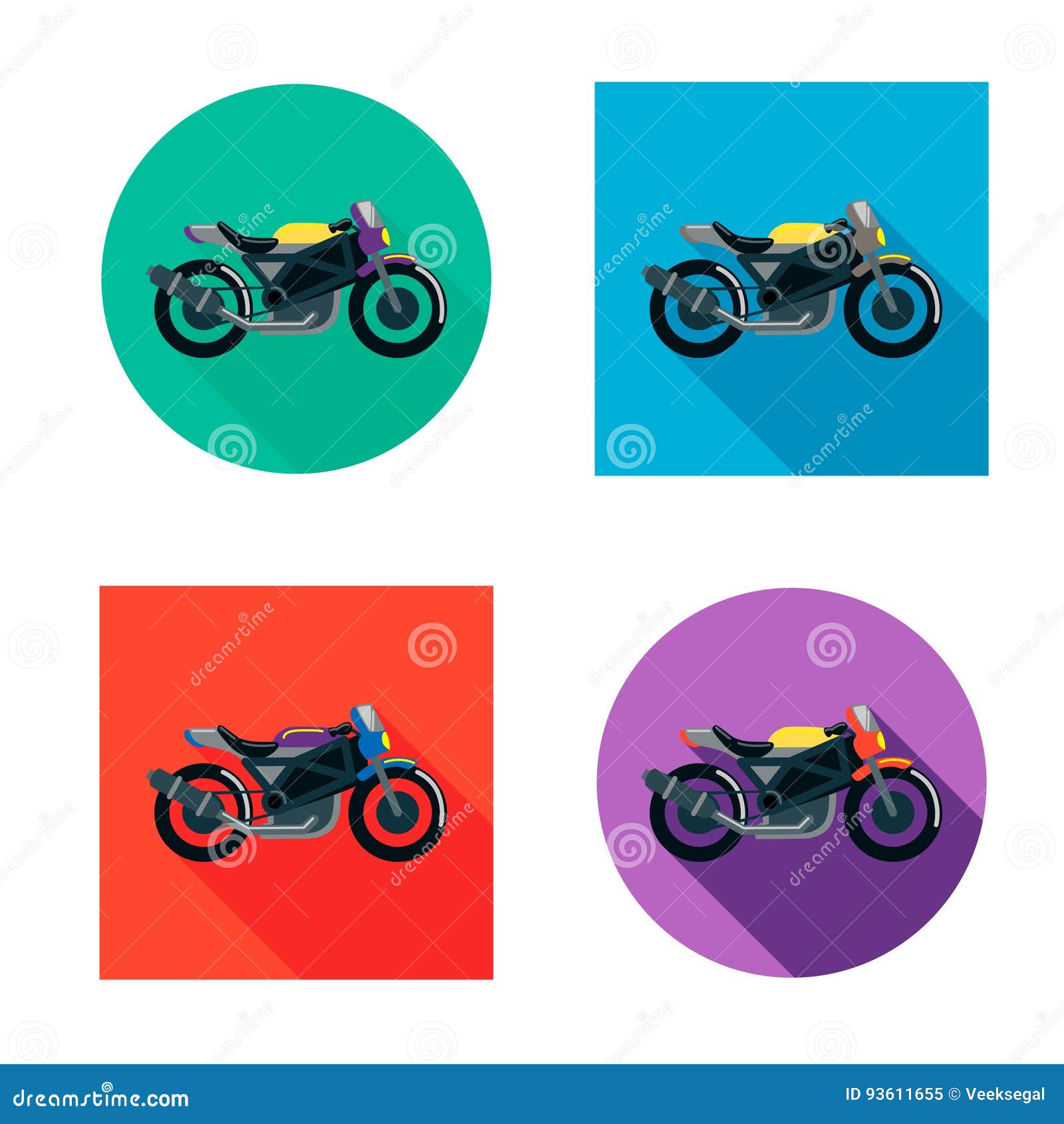 Vector Motorcycles Inspirational,advertising Posters Set.Hand Sketched ...