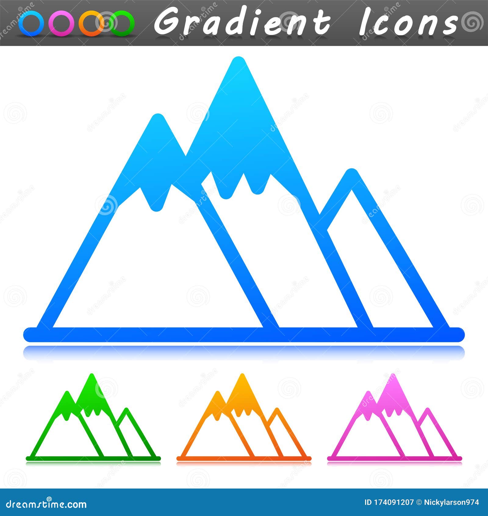 Vector Mountain Symbol Icon Design Stock Vector - Illustration of icon ...