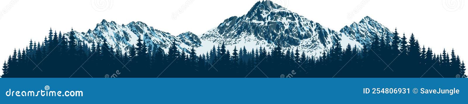Vector Mountains Wall Decal Sticker Stock Vector - Illustration of ...