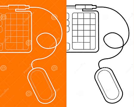 Vector - Mouse and Keyboard Stock Illustration - Illustration of flat ...