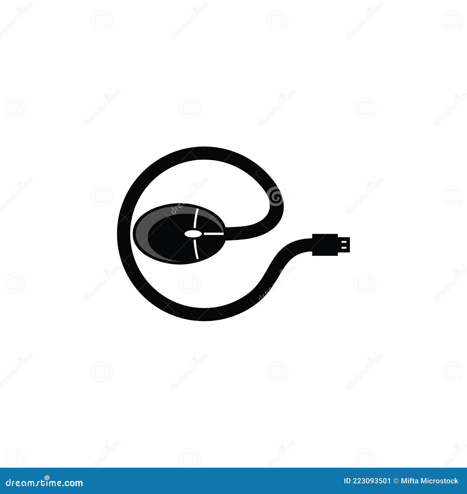 Vector Mouse Letter Form E Logo Design for Computer Stock Vector ...