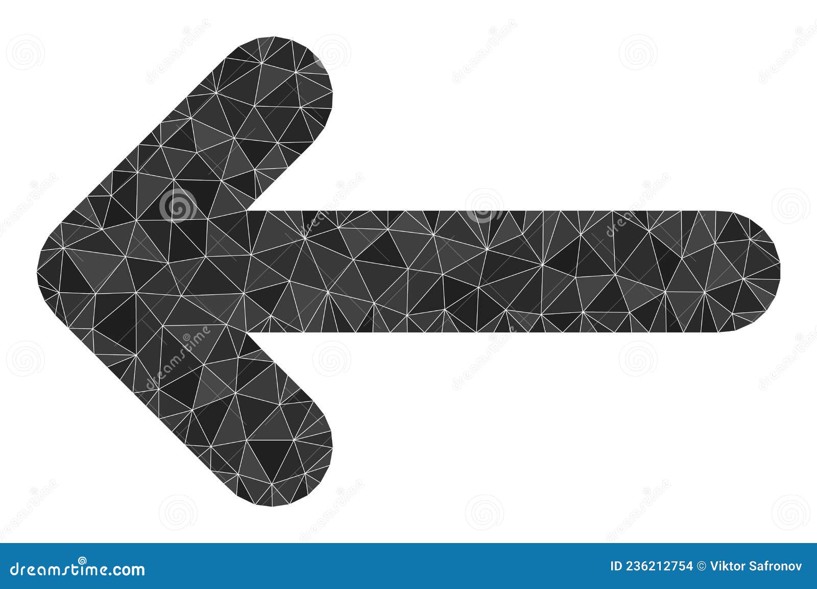 Vector Move Left Polygonal Icon Stock Vector - Illustration of icon ...