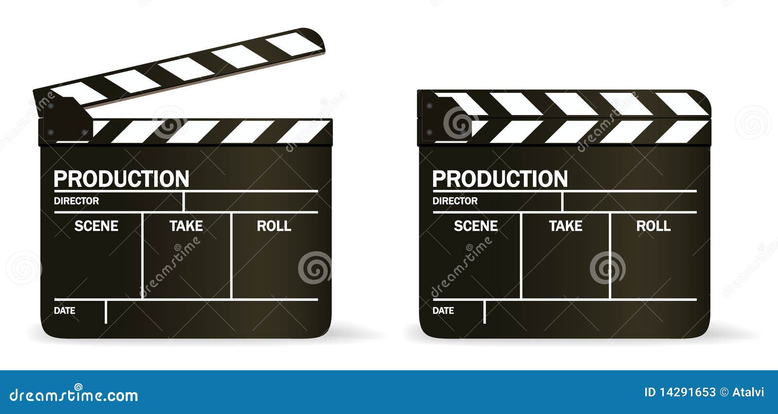 Movie Clapper Board. Slate Of Clapperboard. Director Of Film. Take ...