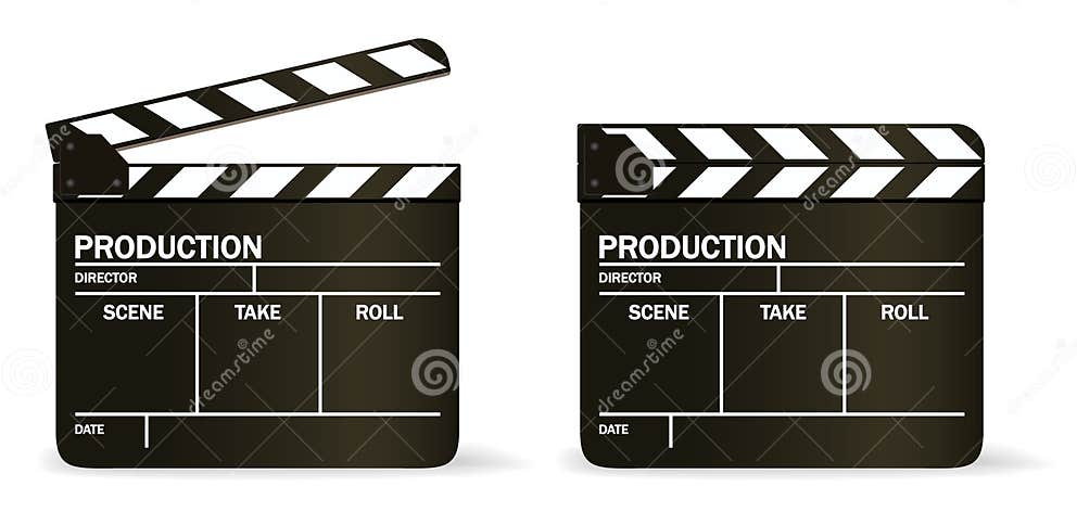 VECTOR movie clapper board stock vector. Illustration of cinematography ...