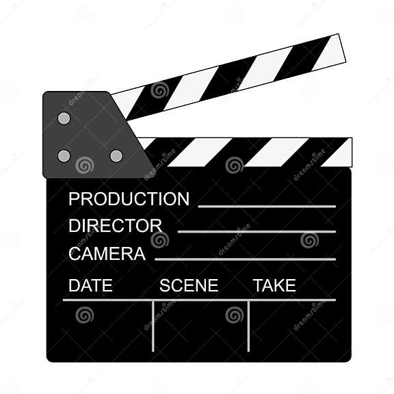 Vector movie clapper board stock vector. Illustration of icon - 14392093