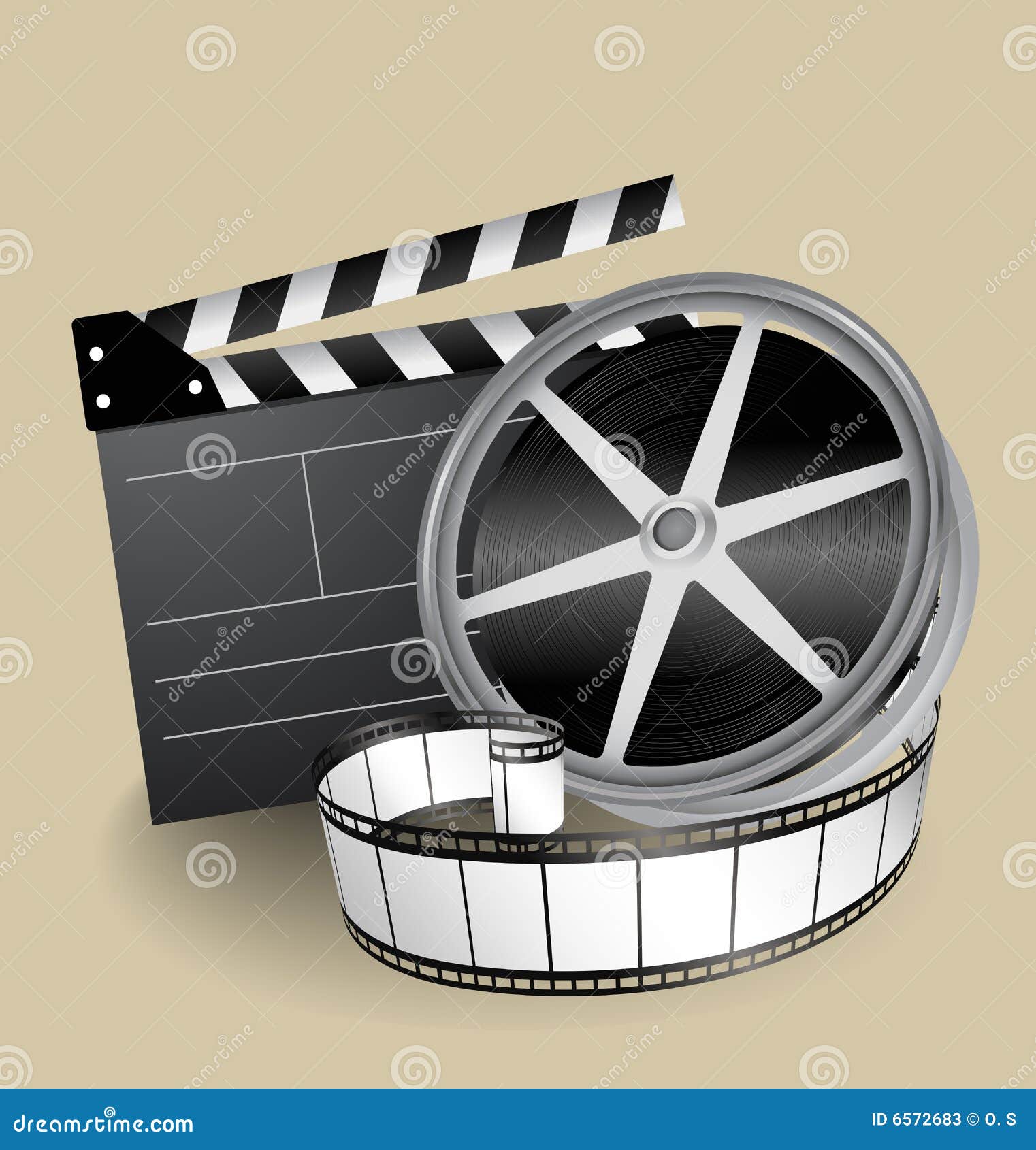 Vector movie equipment stock vector. Illustration of industry - 6572683