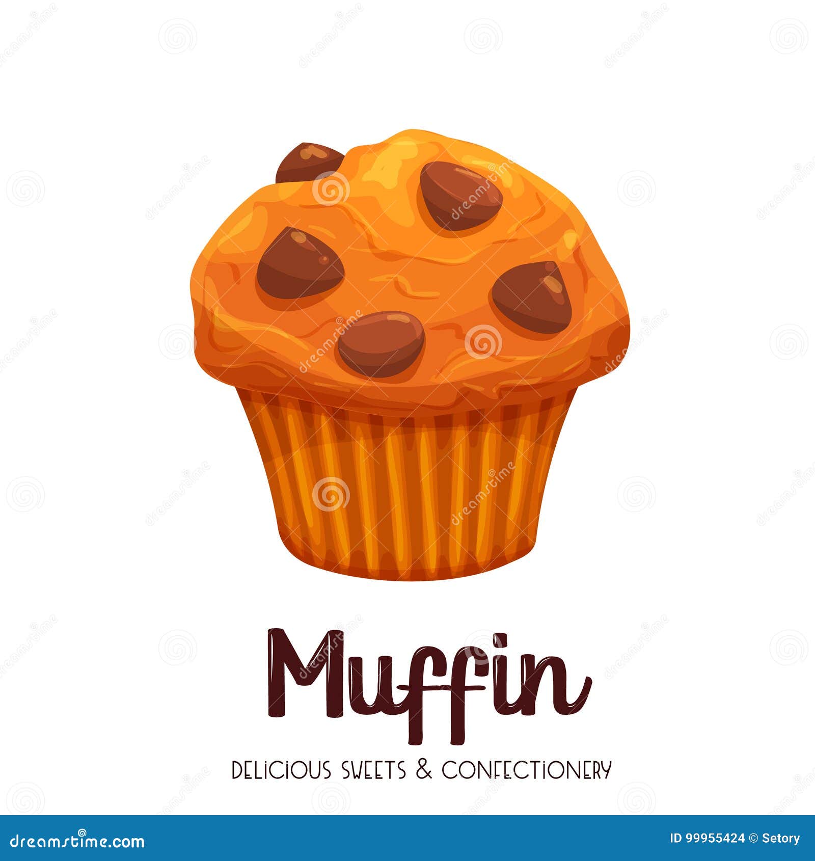 Vector muffin icons stock vector. Illustration of isolated - 99955424